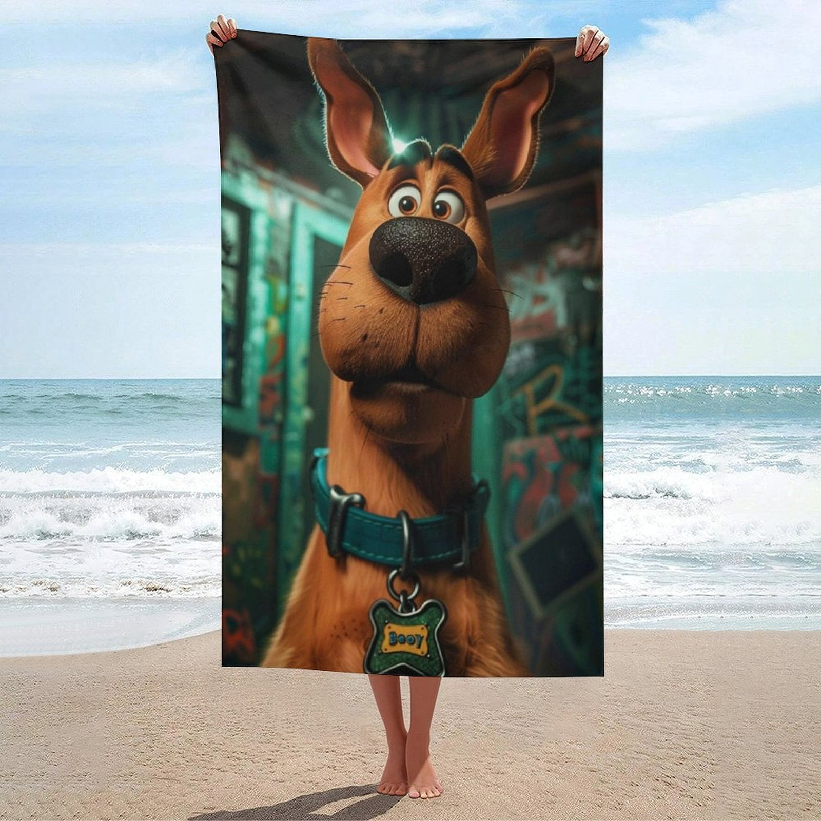 Scooby Doo Bath Towel Ultra-Soft Sand-Free Beach Towel Lightweight ...