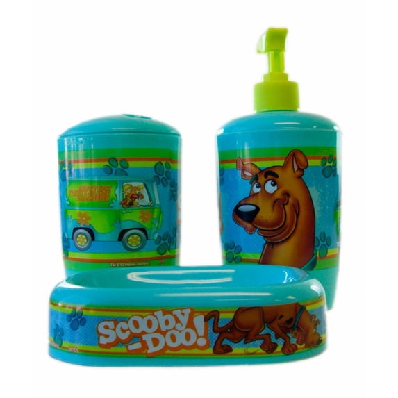 Scooby Doo Character Bathroom Set: Toothbrush Holder, Lotion Pump, Soap ...