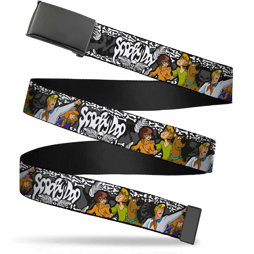 Scooby Doo Belt, Flip Web Belt Scooby Doo Group Pose Bones, 1.0 Inch ...