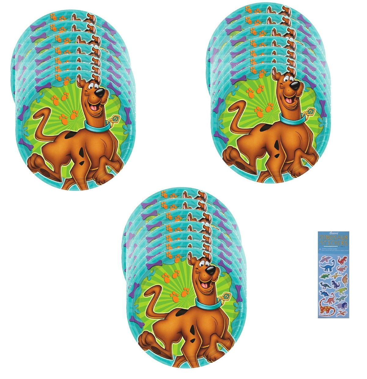 Scooby Doo Birthday Boy Party Supplies Bundle includes 24 Dessert Cake ...