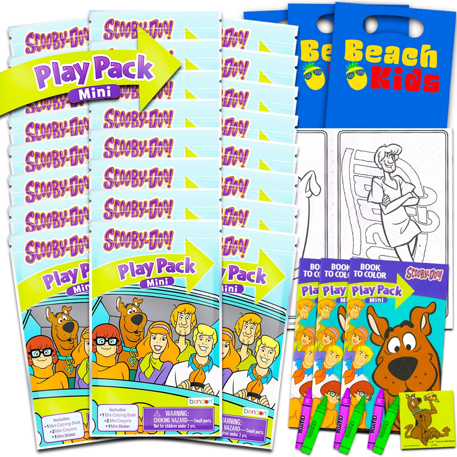 Scooby Doo BirthdayITSC Party Favors Set - Bundle with 24 Warner Bros ...