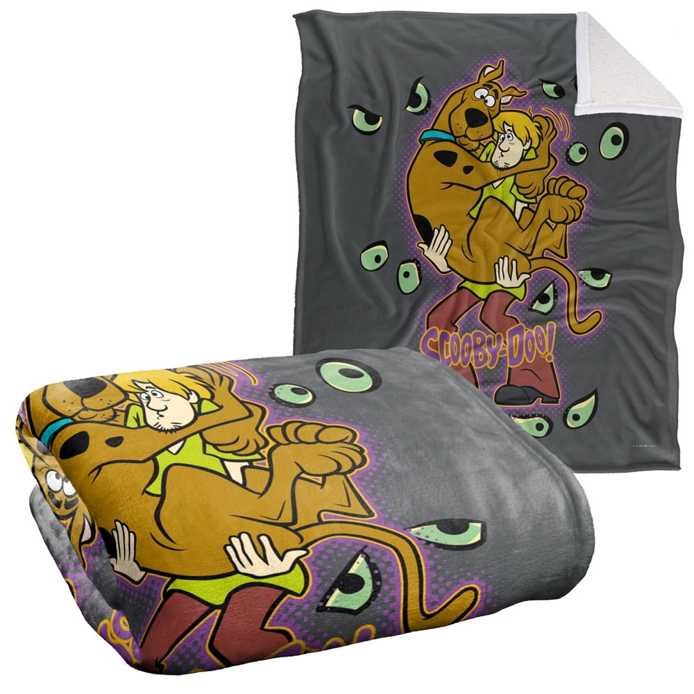 Scooby-Doo Blanket, 50"x60", Being Watched Silky Touch Sherpa Back ...