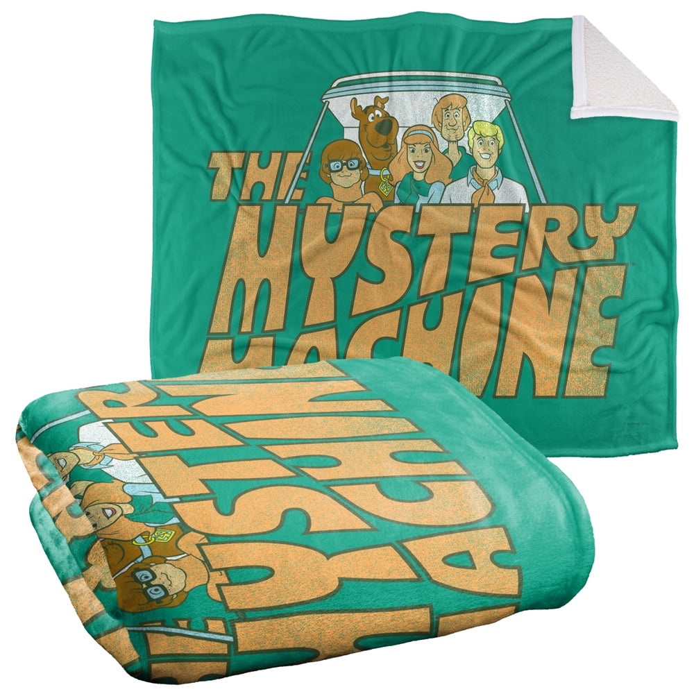 Scooby-Doo Blanket, 50"x60", Mystery Machine Silky Touch Sherpa Back ...