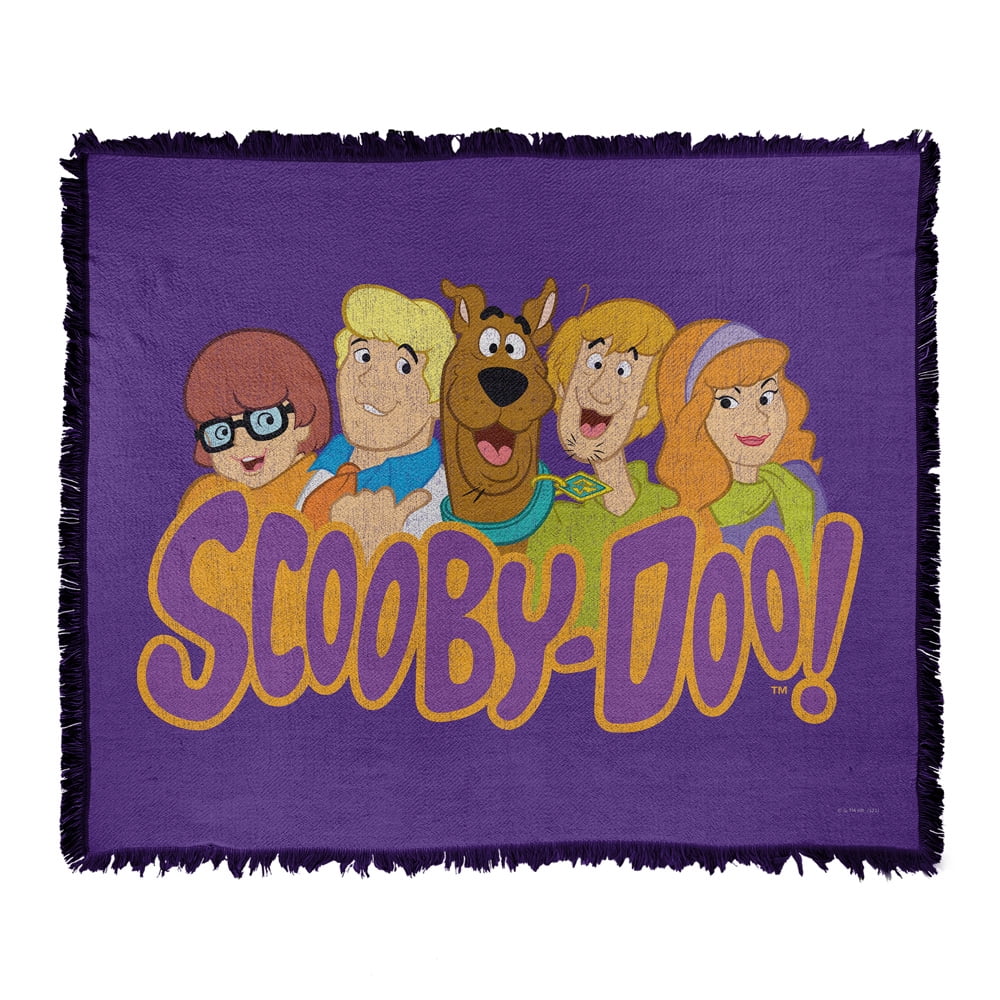 Scooby Doo!! Blanket, 50'x60' Scooby Gang Woven Tapestry Cotton Blend ...