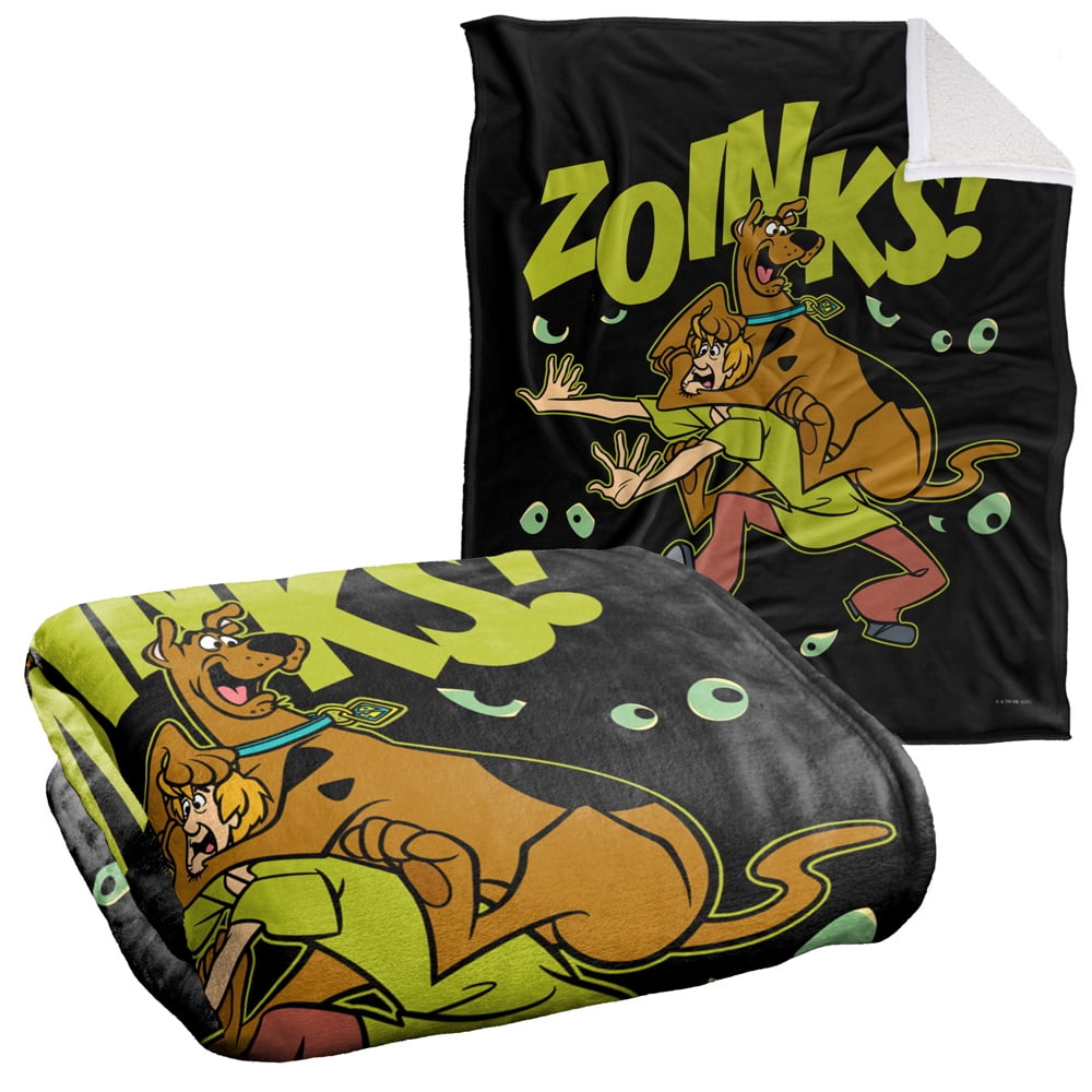 Scooby-Doo Blanket, 50"x60", Zoinks Silky Touch Sherpa Back Super Soft ...