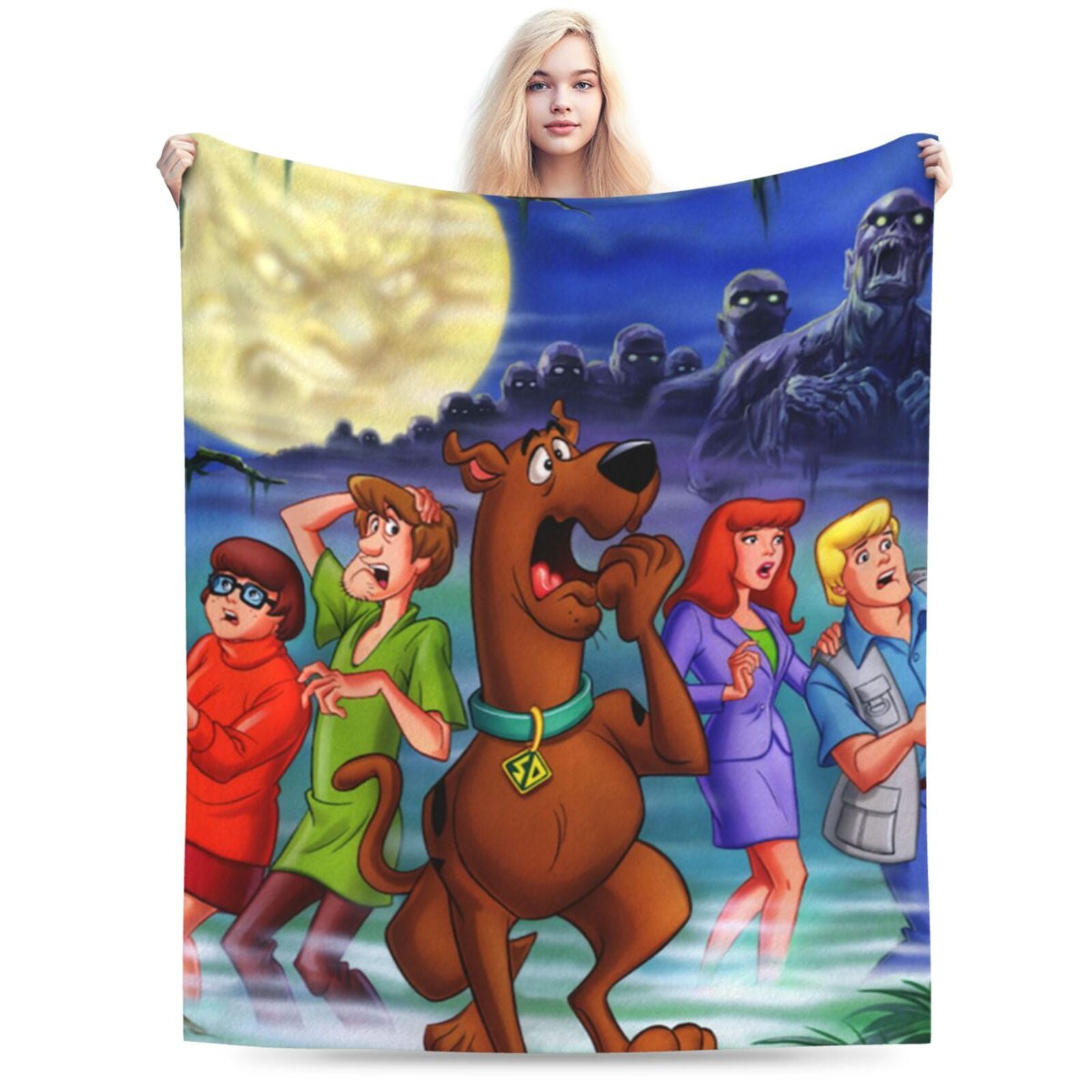 Scooby Doo Blanket Fuzzy Plush Bed Blanket Cozy Fluffy Air Condition ...