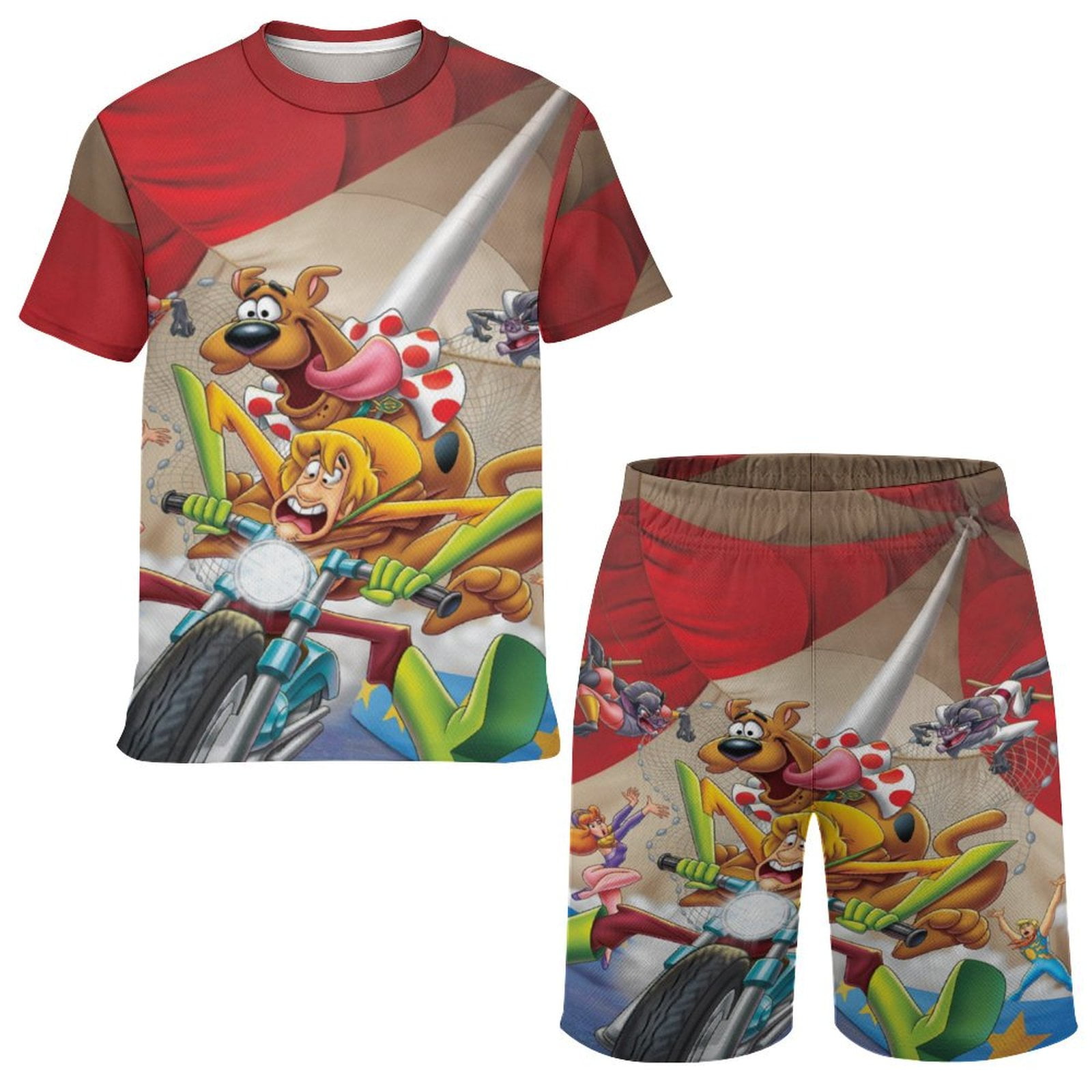 Scooby-Doo Boys Girls Short Sleeve Mesh T-Shirt And Shorts Outfit Set ...