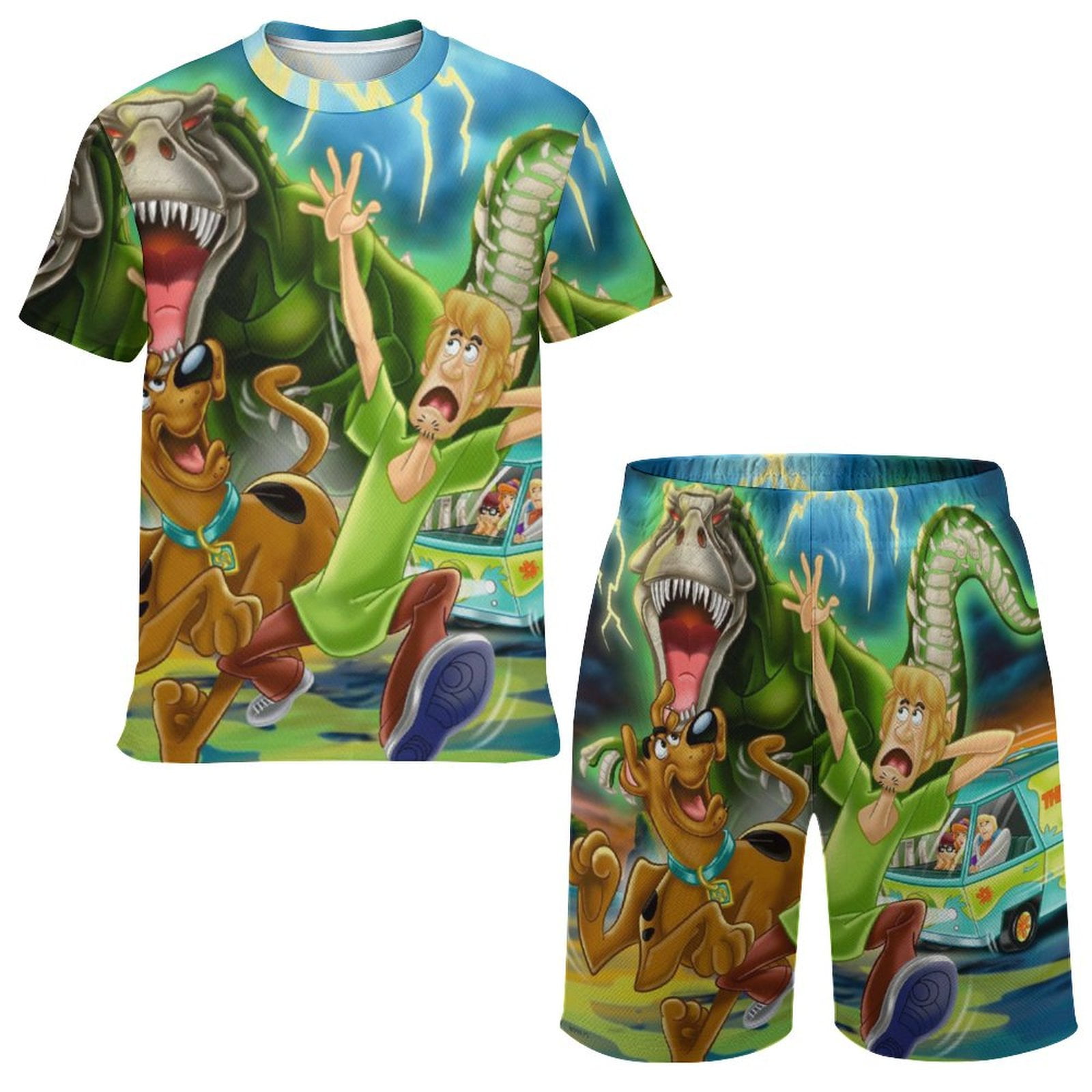 Scooby-Doo Boys Girls Short Sleeve Mesh T-Shirt And Shorts Outfit Set ...
