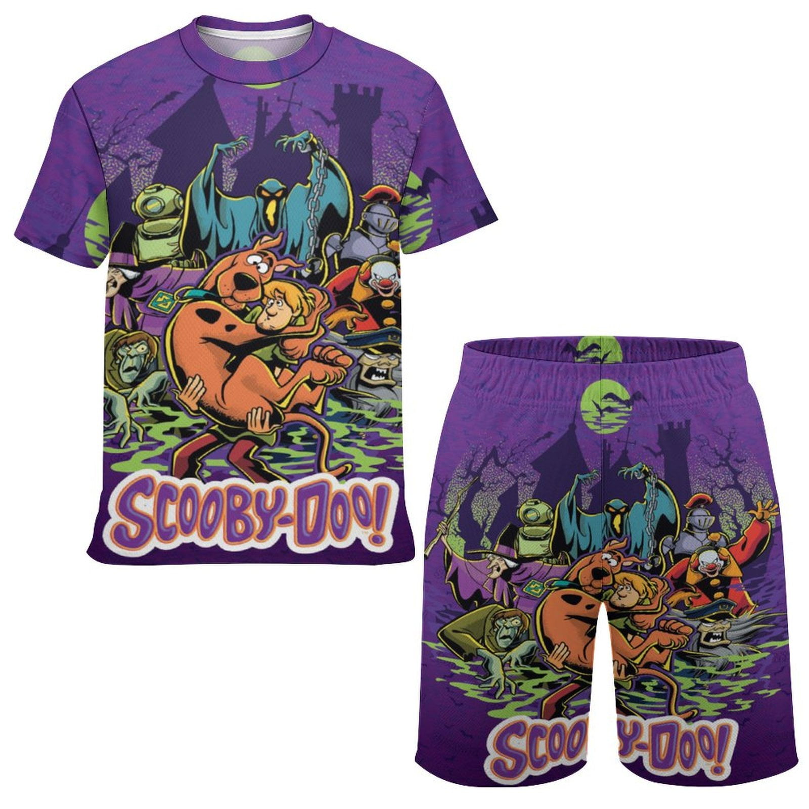 Scooby-Doo Boys Girls Short Sleeve Mesh T-Shirt And Shorts Outfit Set ...