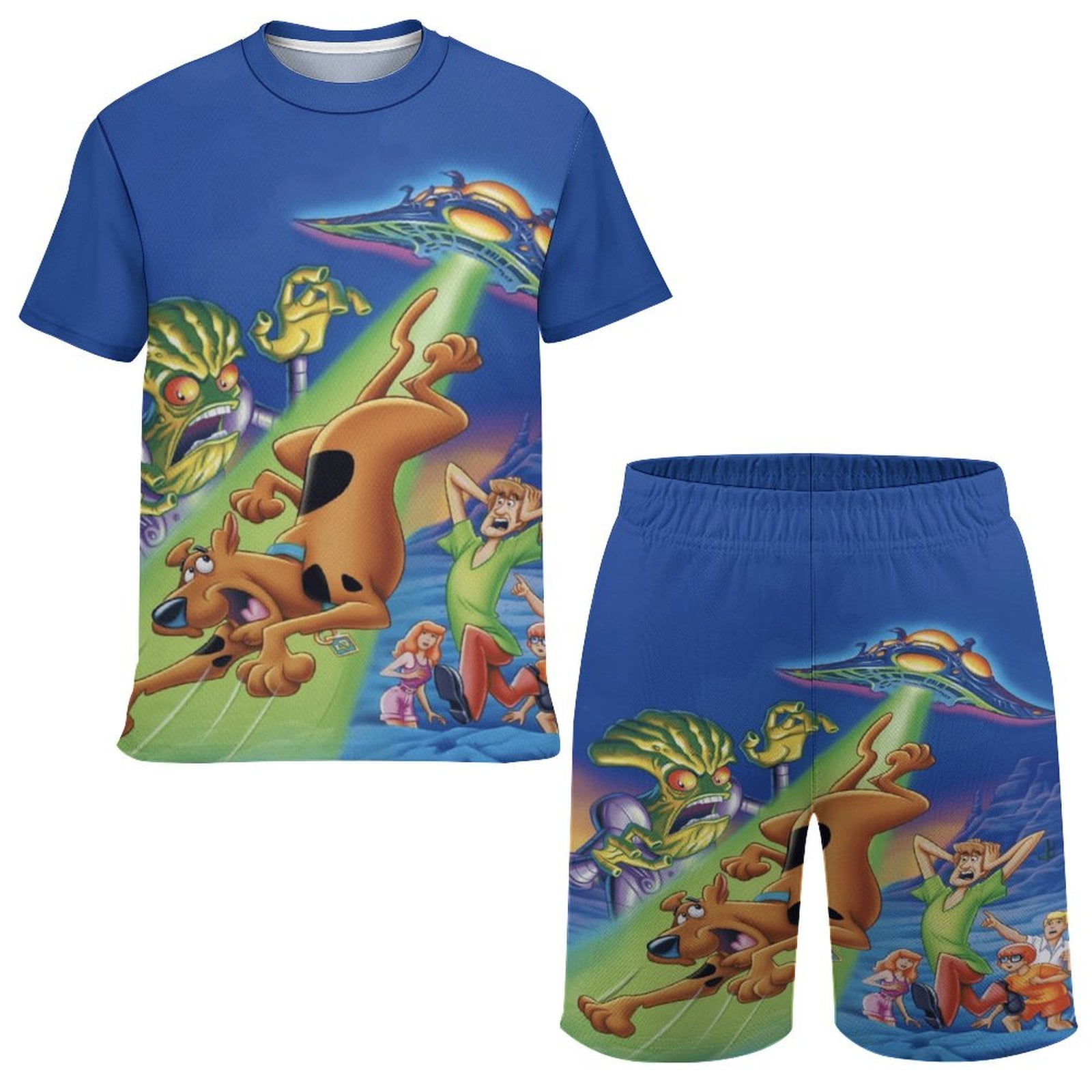 Scooby-Doo Boys Girls Short Sleeve Mesh T-Shirt And Shorts Outfit Set ...