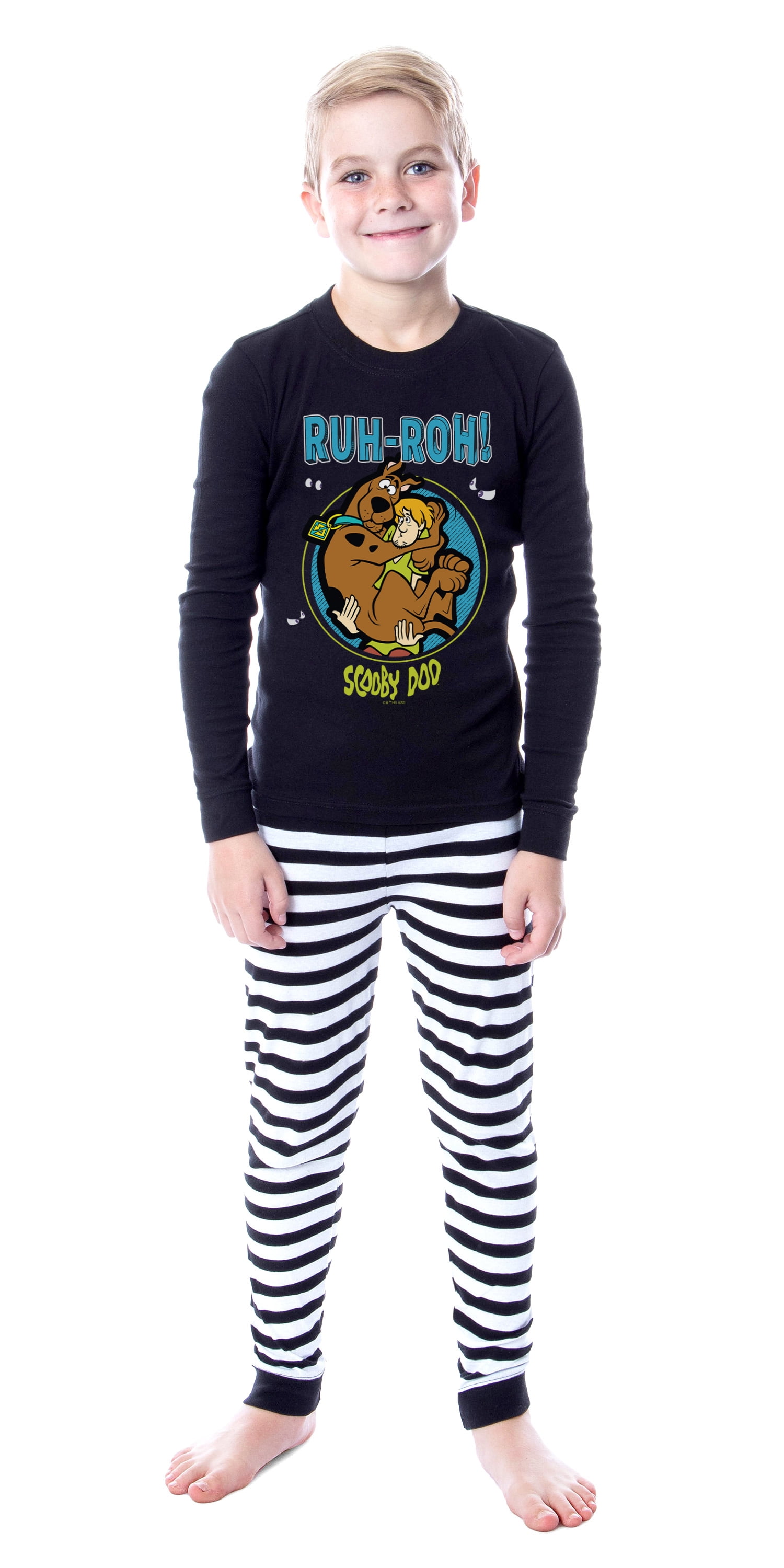 Scooby Doo Boys' Pajamas Ruh-Roh! Snug Fit Cotton Kids Pajama Set ...