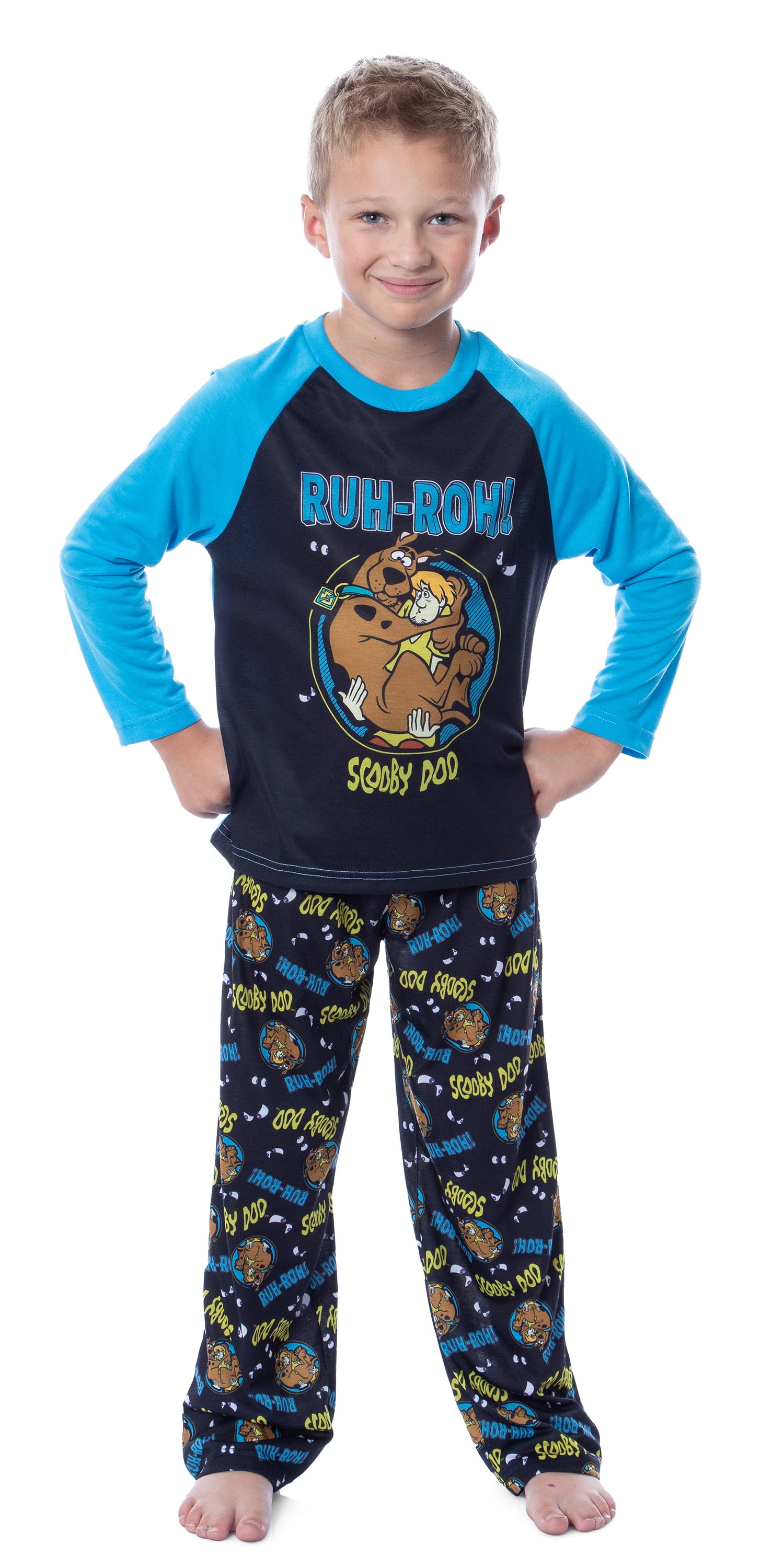 Scooby-Doo Boys' Scooby Shaggy Ruh-Roh! Raglan Sleep Pajama Set ...