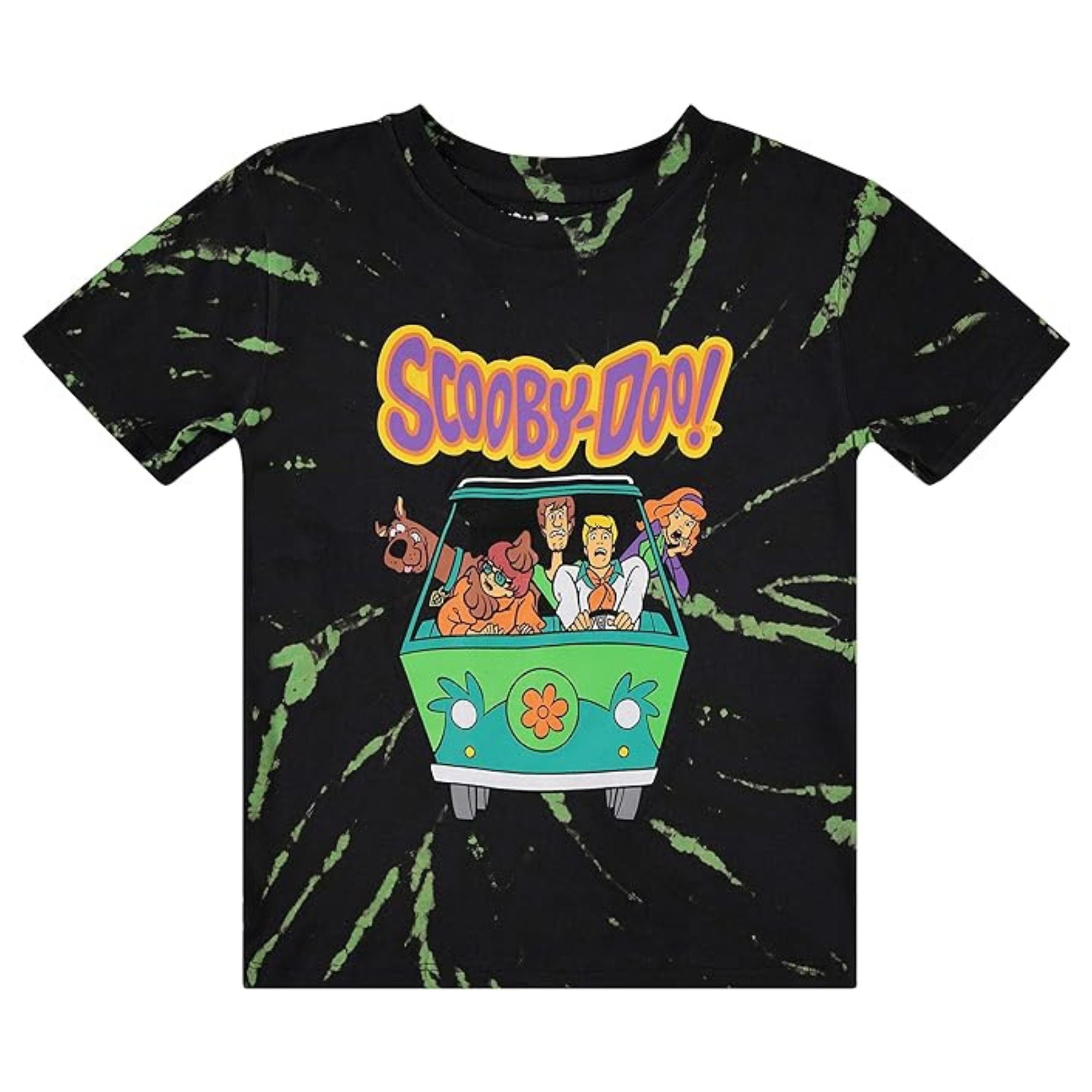 Scooby-Doo Boys Shirt, Classic Printed Cartoon Character T-Shirt Black ...
