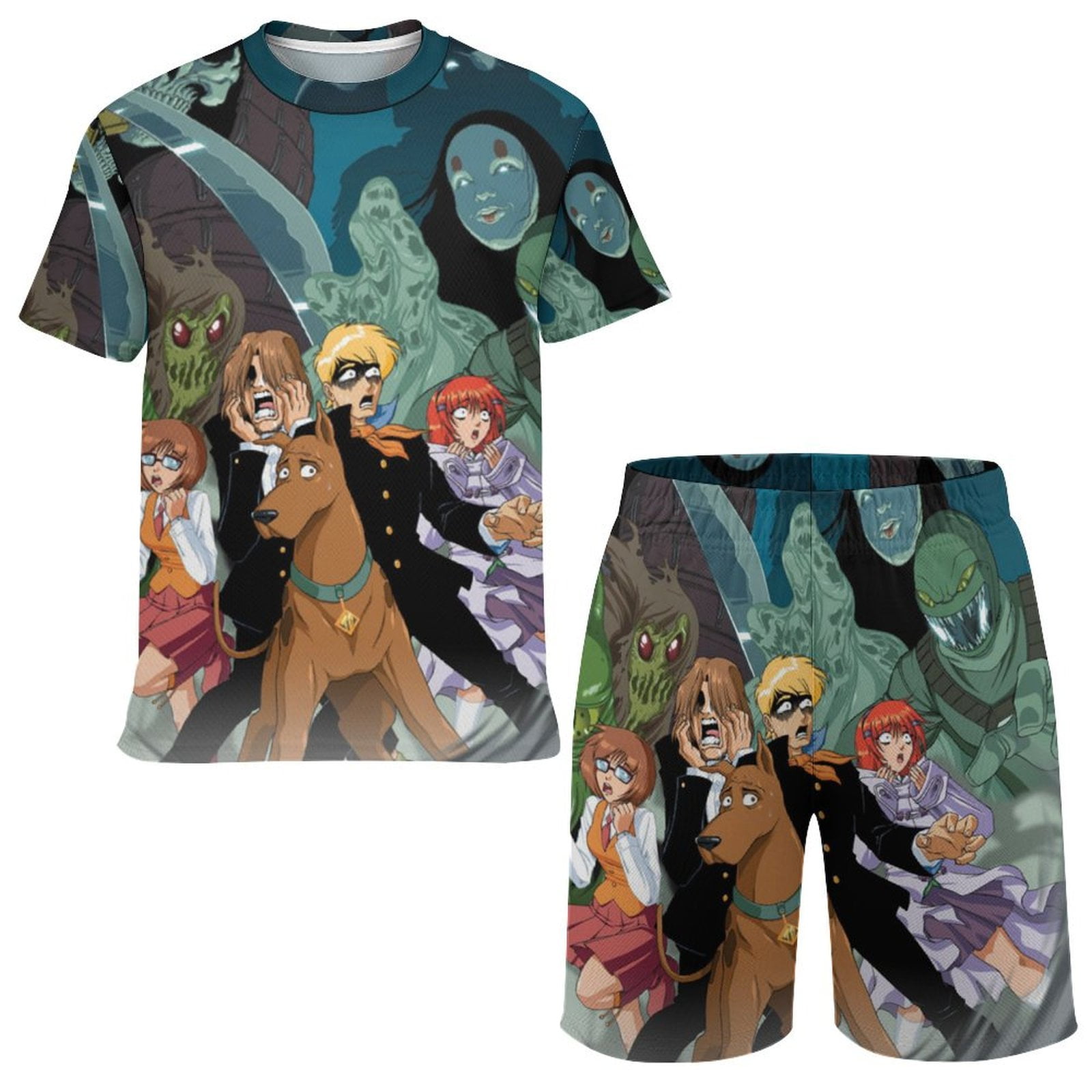 Scooby-Doo Boys Short Sleeve Mesh T-Shirt And Shorts Outfit Set Summer ...