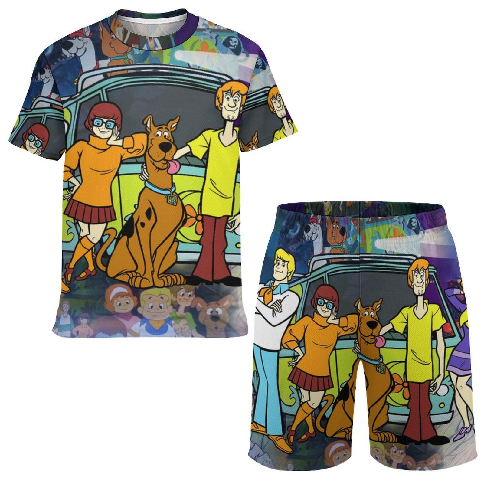 Scooby-Doo Boys Short Sleeve Mesh T-Shirt And Shorts Outfit Set Summer ...