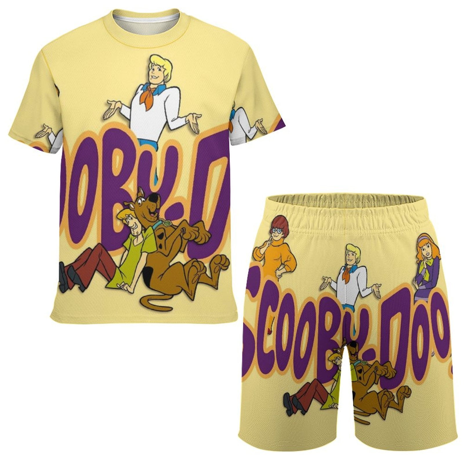 Scooby-Doo Boys Short Sleeve Mesh T-Shirt And Shorts Outfit Set Summer ...