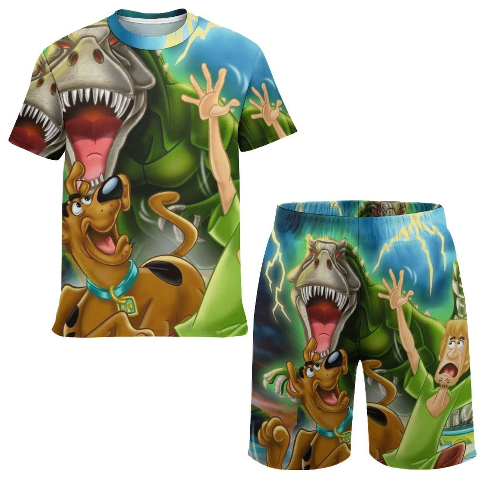 Scooby-Doo Boys Short Sleeve Mesh T-Shirt And Shorts Outfit Set Summer ...
