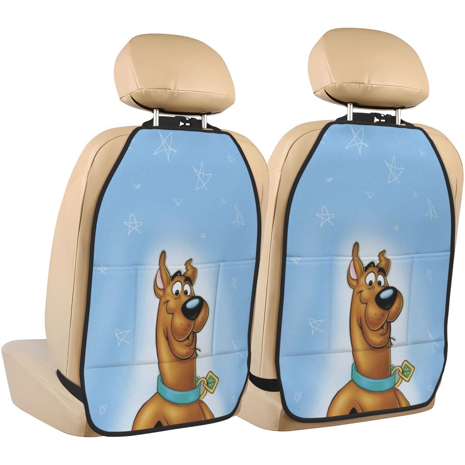 Scooby Doo Car Seat Anti-Kick Storage Pads 2 Piece Set Car Seat Back ...