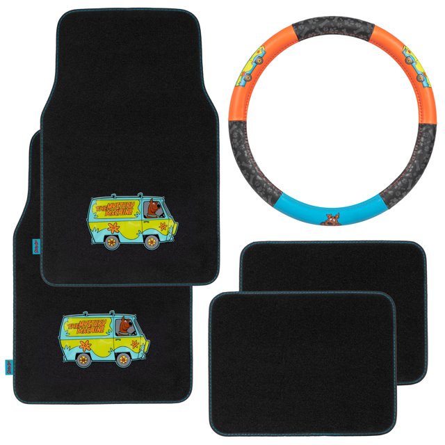 Scooby Doo Car Steering Wheel Cover with Matching Car Floor Mats ...