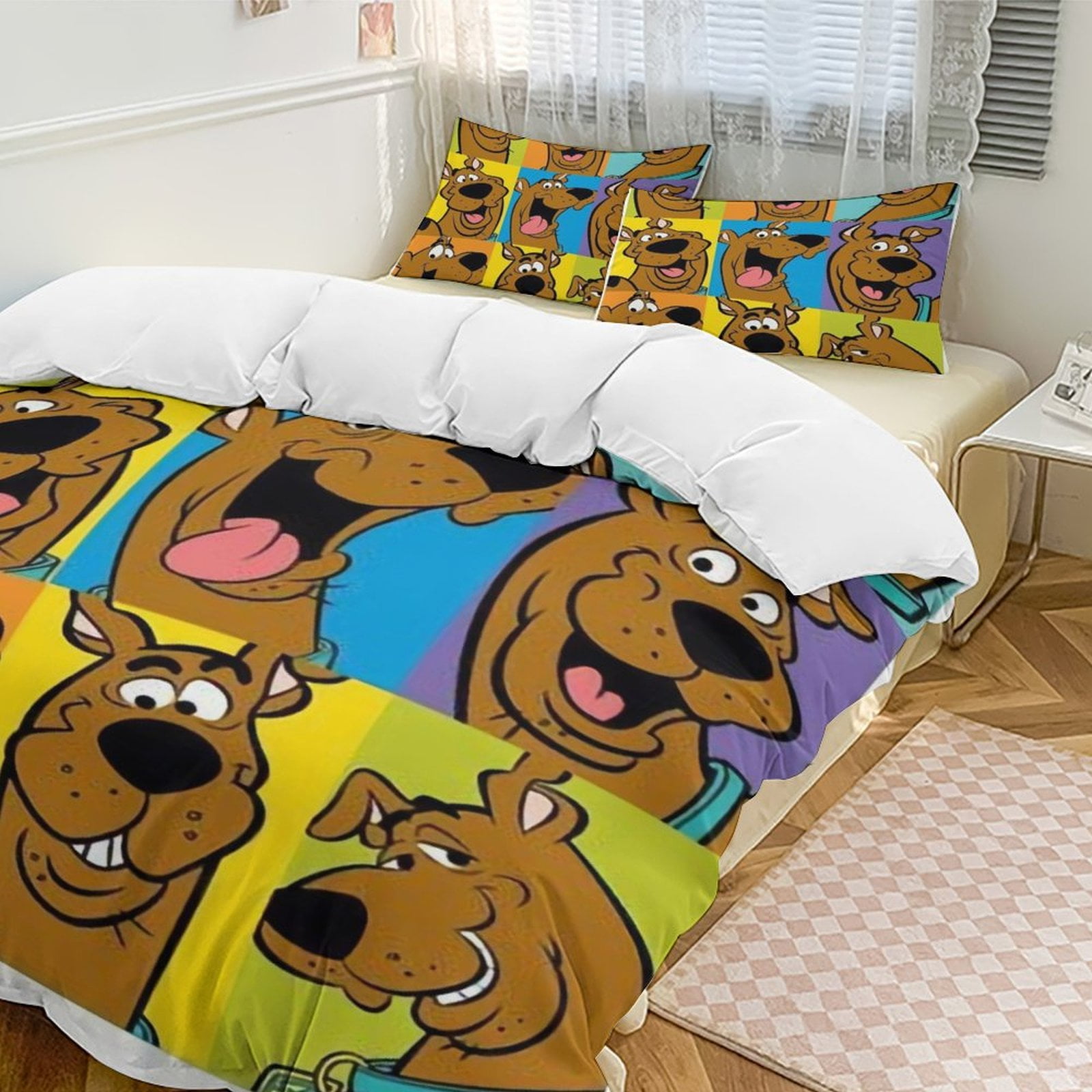 Scooby Doo Cartoon Home Bed 3-piece Set, Polyester Wash Student ...
