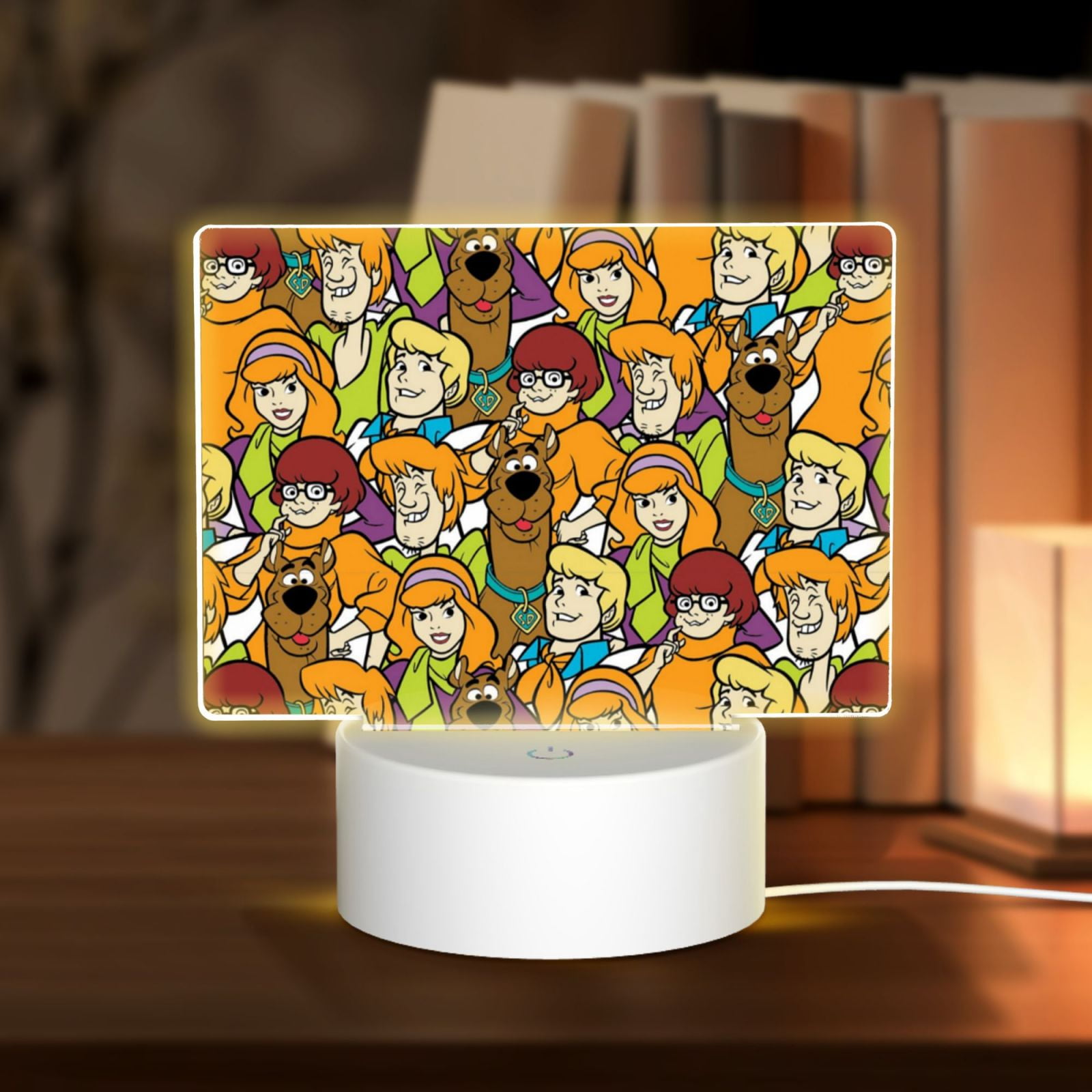 Scooby Doo Cartoon Rectangular Acrylic Night Light Adjustable 3 Light ...