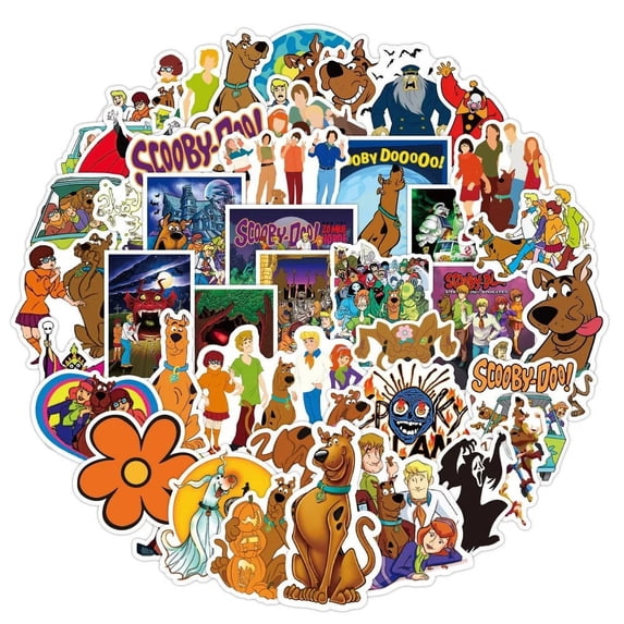 Scooby Doo Cartoon Themed Set of 45 Assorted Stickers Decal Set ...