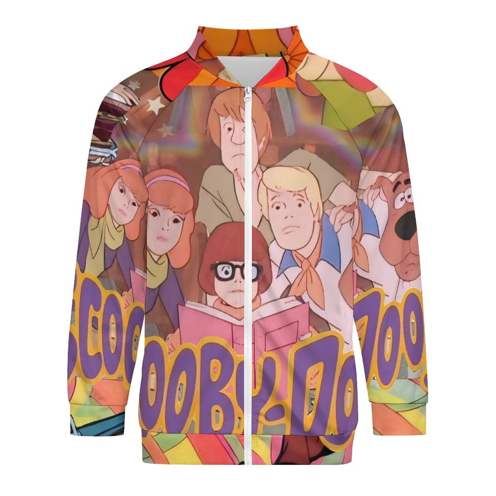 Scooby-Doo Cartoon crew neck zip-up sweatshirt for teens and men 4XL ...
