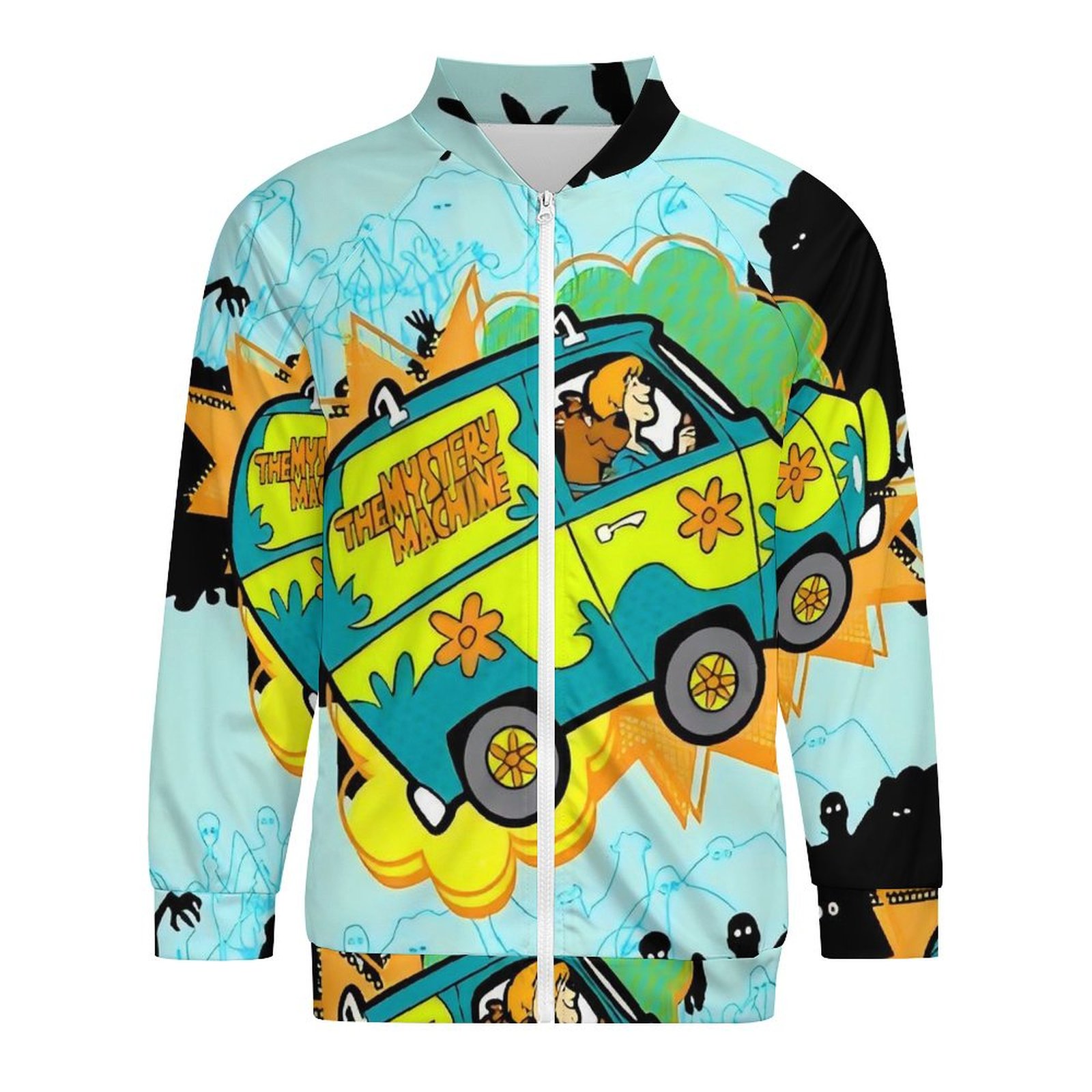 Scooby-Doo Cartoon crew neck zip-up sweatshirt for teens and men XL ...