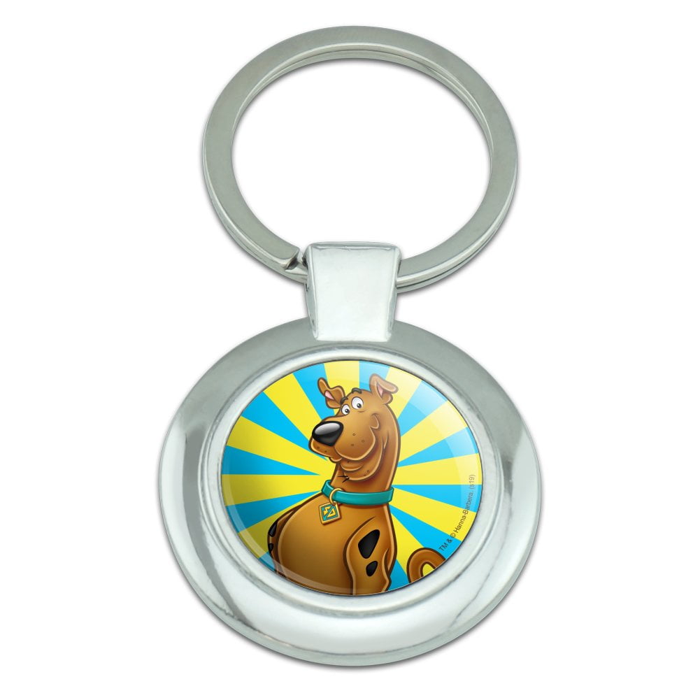 Scooby-Doo Character Keychain Classy Round Chrome Plated Metal ...