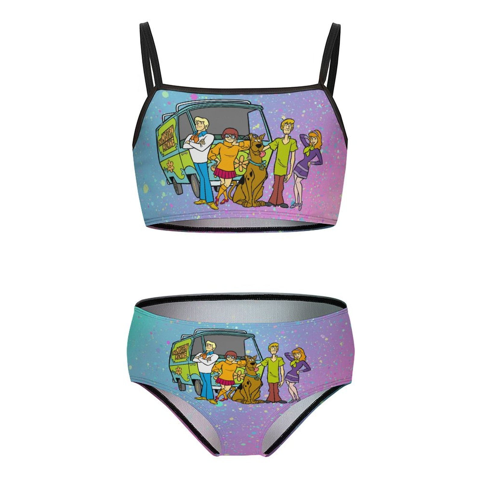 Scooby Doo Characters Children's Swimsuit Girls Swimwear 2 Piece Bikini ...