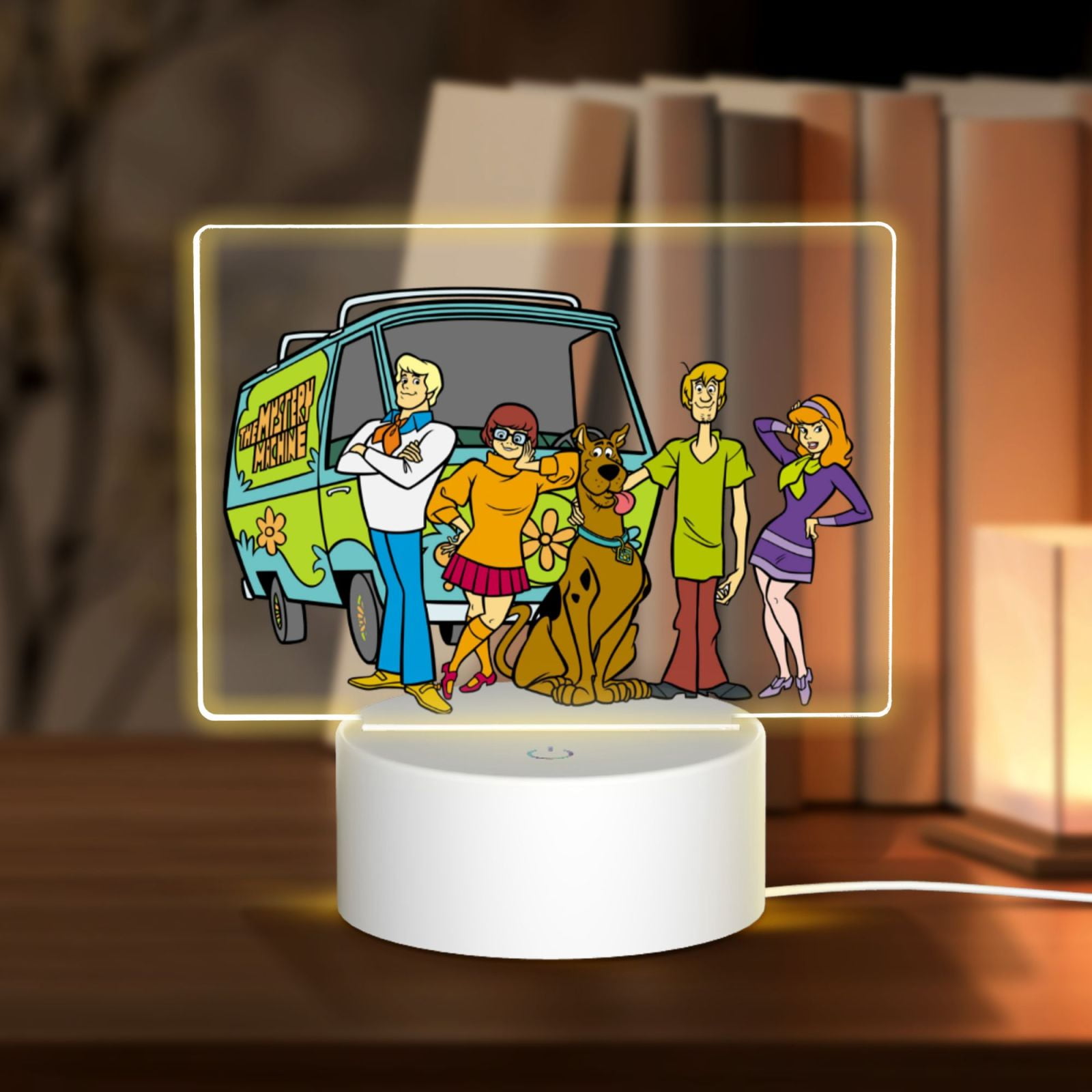 Scooby Doo Characters Rectangular Acrylic Night Light Adjustable 3 ...