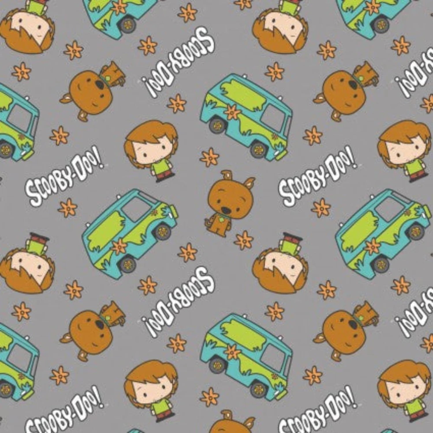 Scooby-Doo Chibi Floral Toss Cotton Fabric - Walmart.com