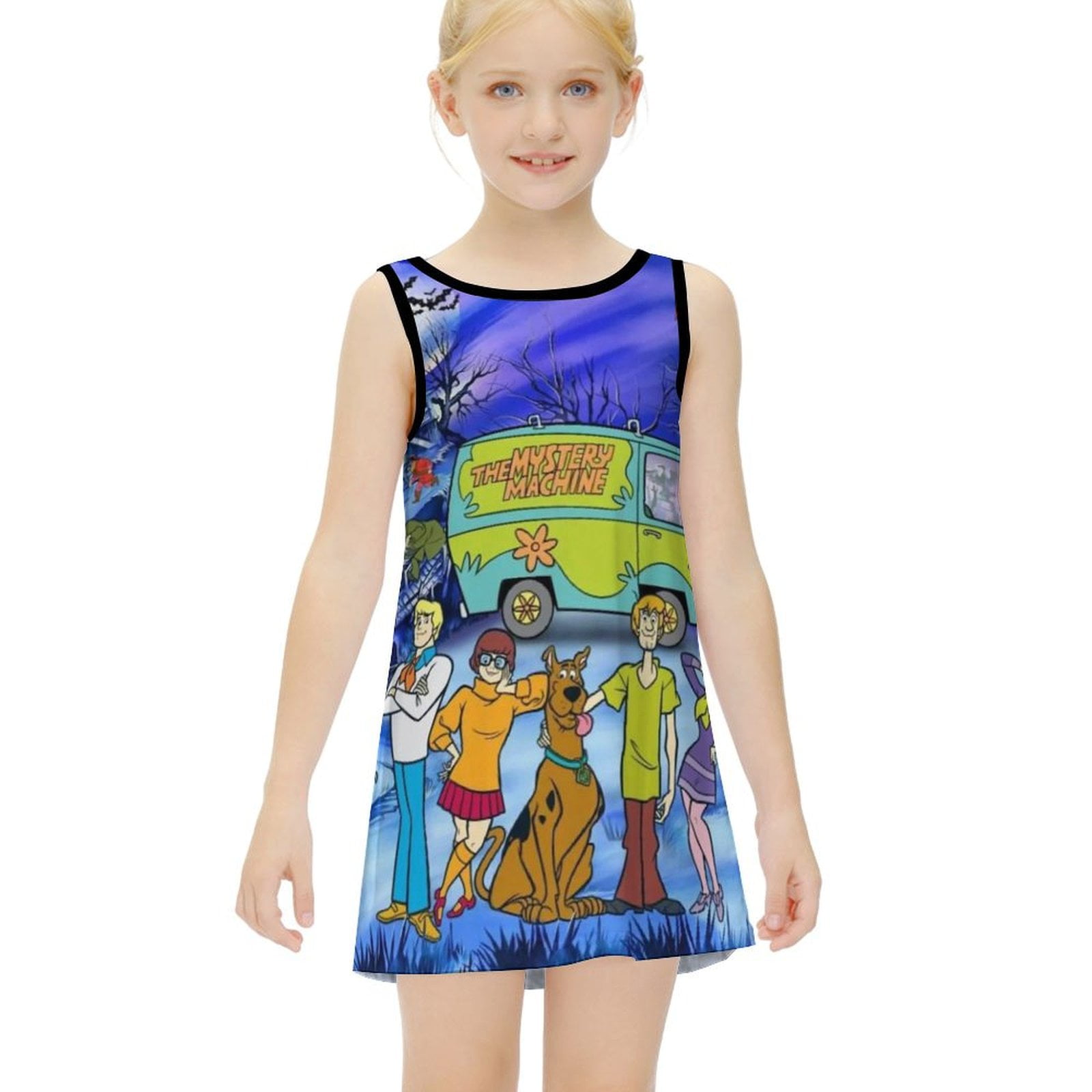 Scooby Doo Children's Sleeveless Dress 3D Printed Classical Casual Girl ...