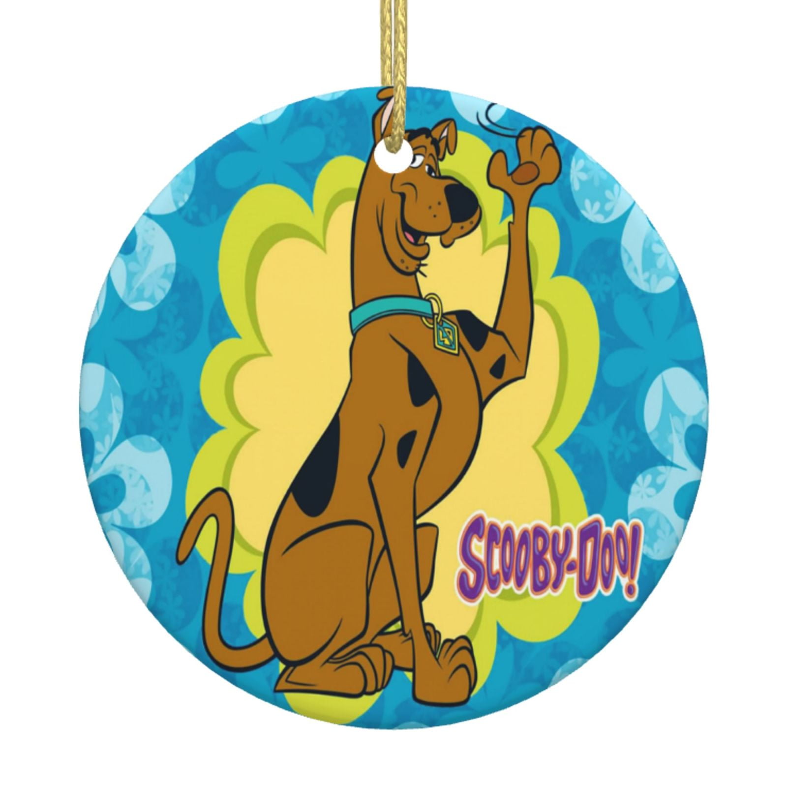 Scooby Doo Christmas Tree Ceramic Round Pendant, Christmas Tree ...