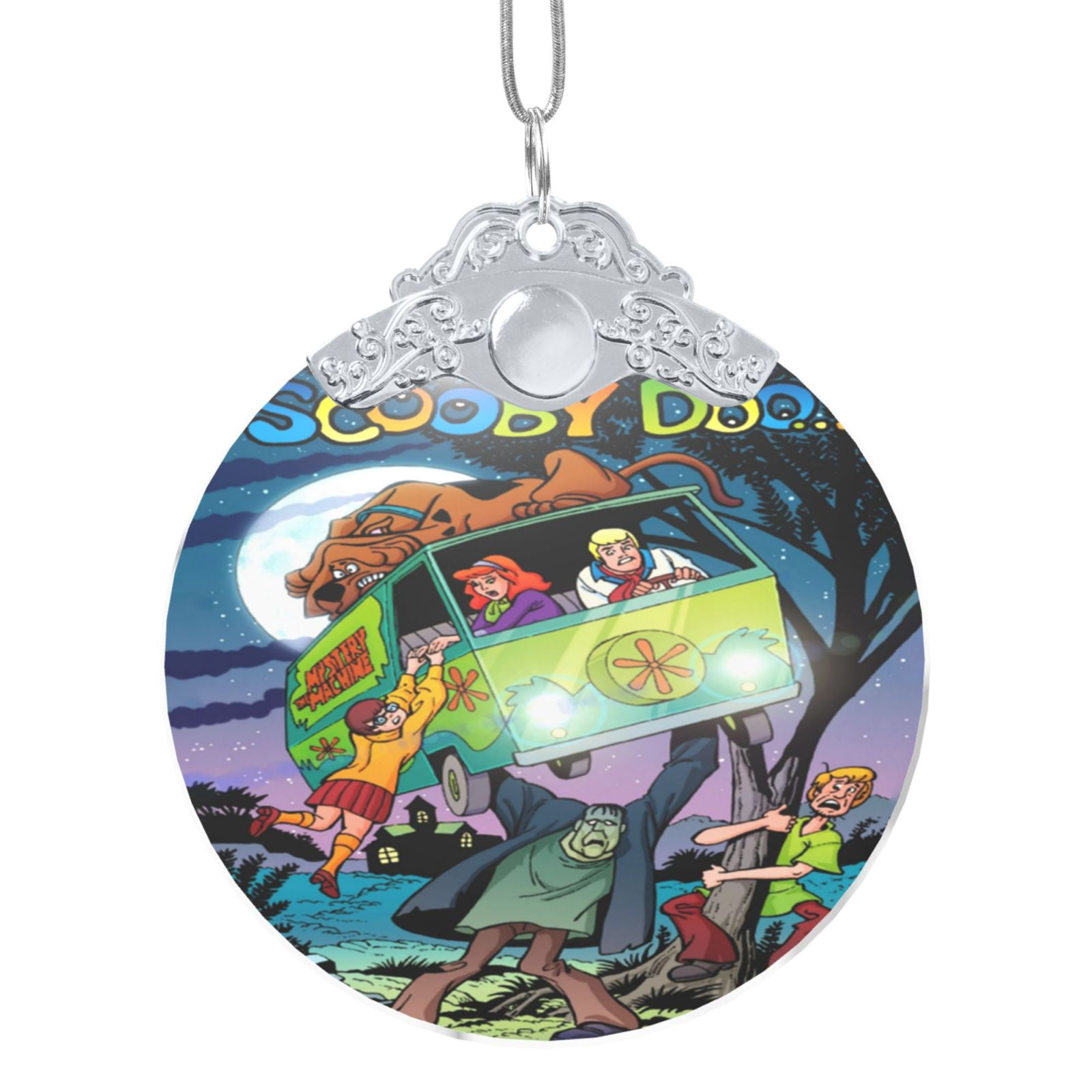 Scooby Doo Christmas Tree Glass Round Pendant, Christmas Tree ...