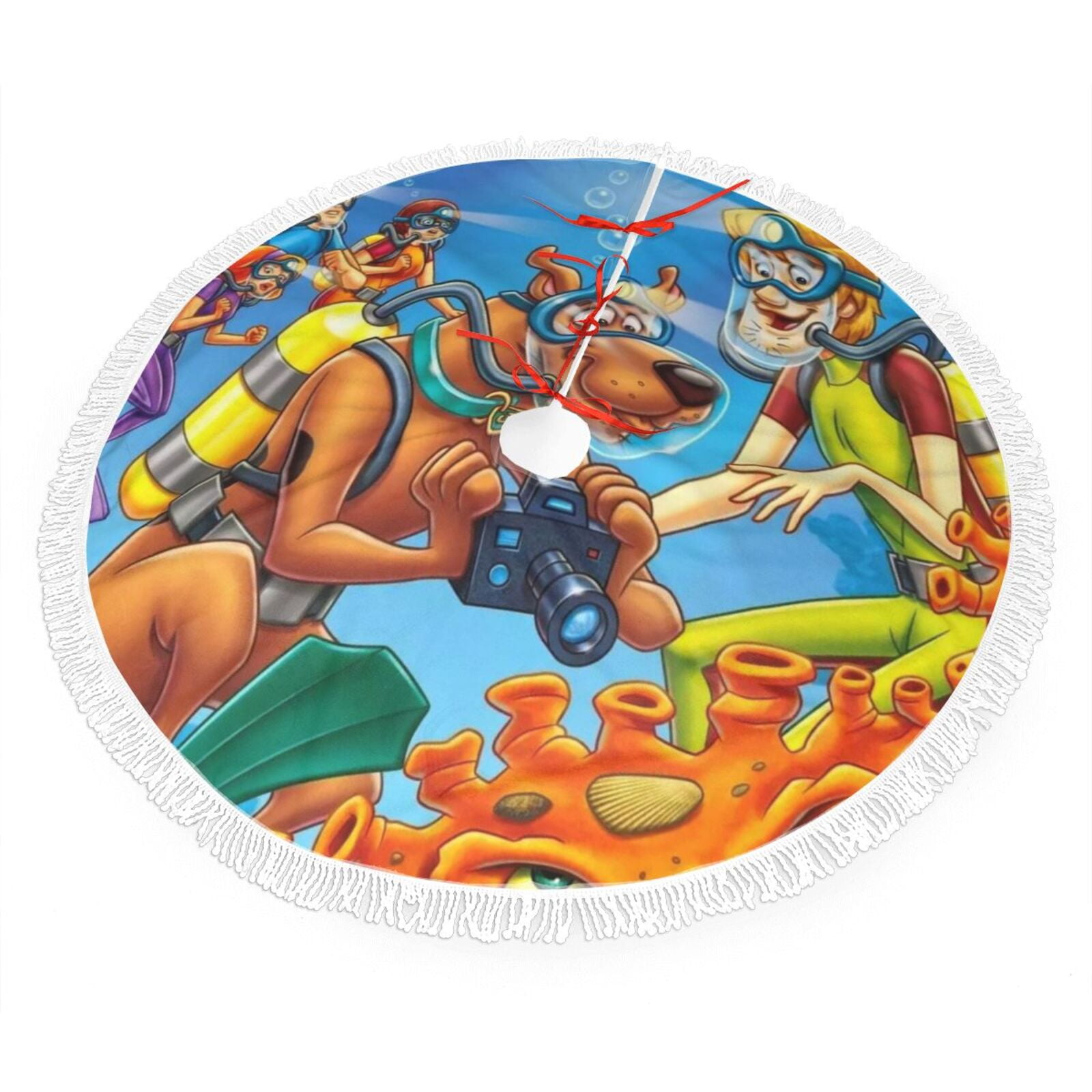 Scooby-Doo Christmas Tree Skirt, 48" Xmas Tree Skirts Mat, Winter ...