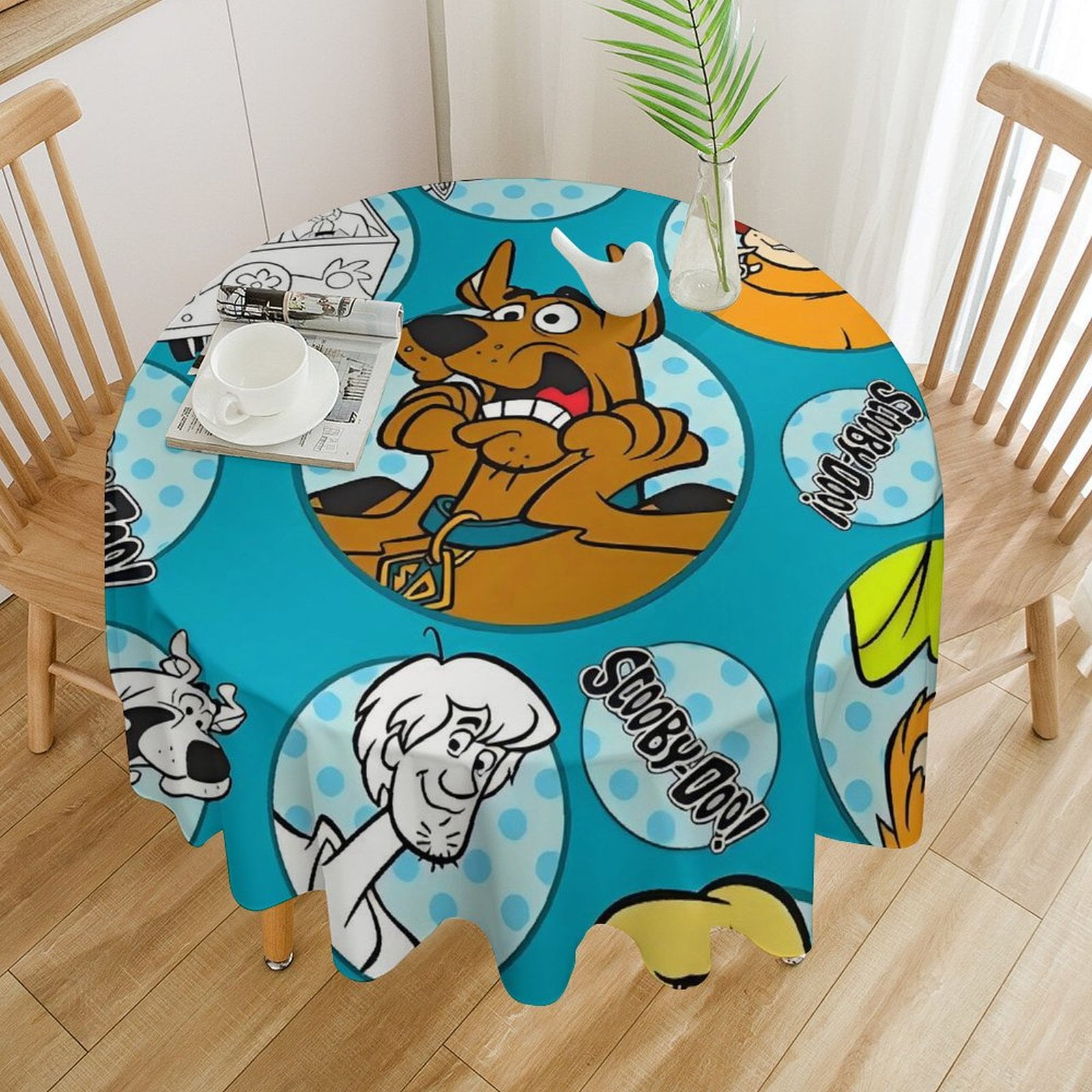 Scooby-Doo Christmas round plastic waterproof tablecloth 50x50in ...