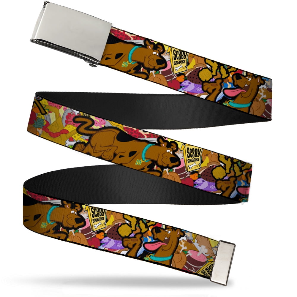 Scooby Doo Belt, Flip Web Belt Scooby Doo Poses Snacks Stacked, 1.25 ...