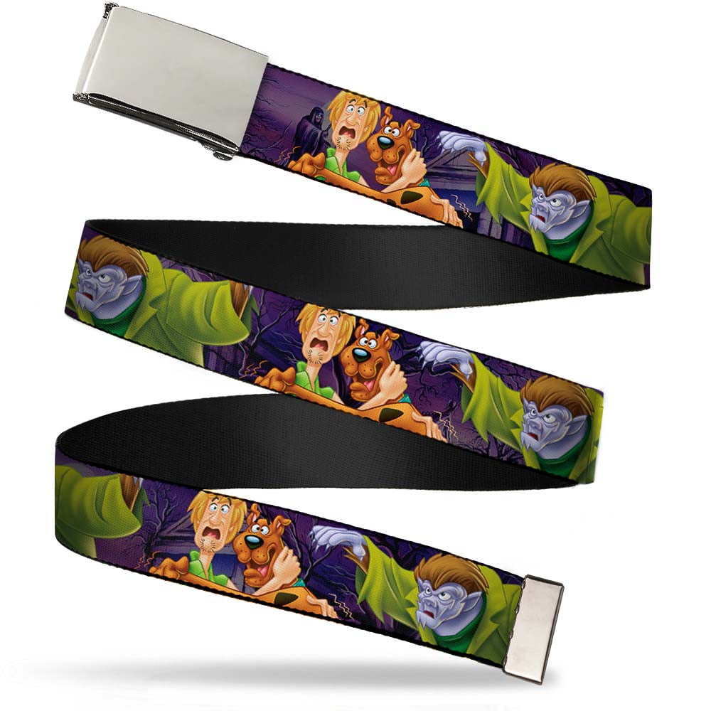Scooby Doo Belt, Flip Web Belt Scooby Shaggy Hugging Werewolf Man ...