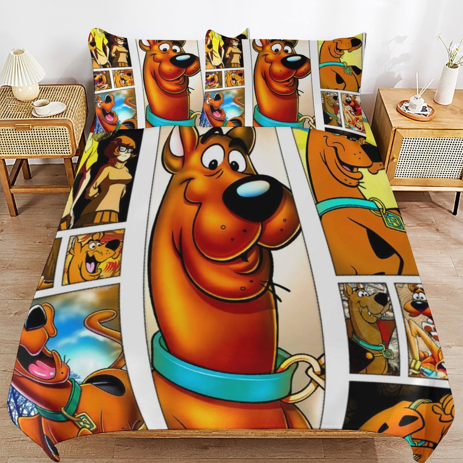 Scooby Doo Comforter Set 3 Pieces Quilt Cover Set Soft Bedding Sets for ...
