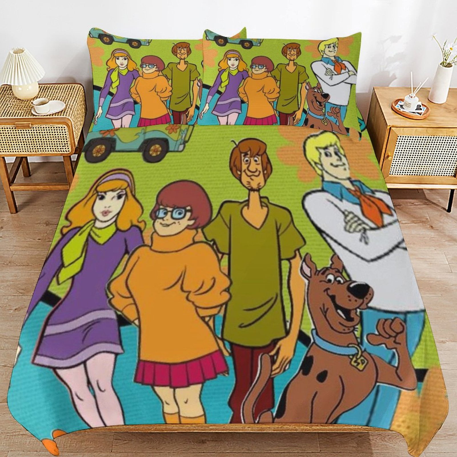 Scooby Doo Comforter Set 3 Pieces Quilt Cover Set Soft Bedding Sets for ...