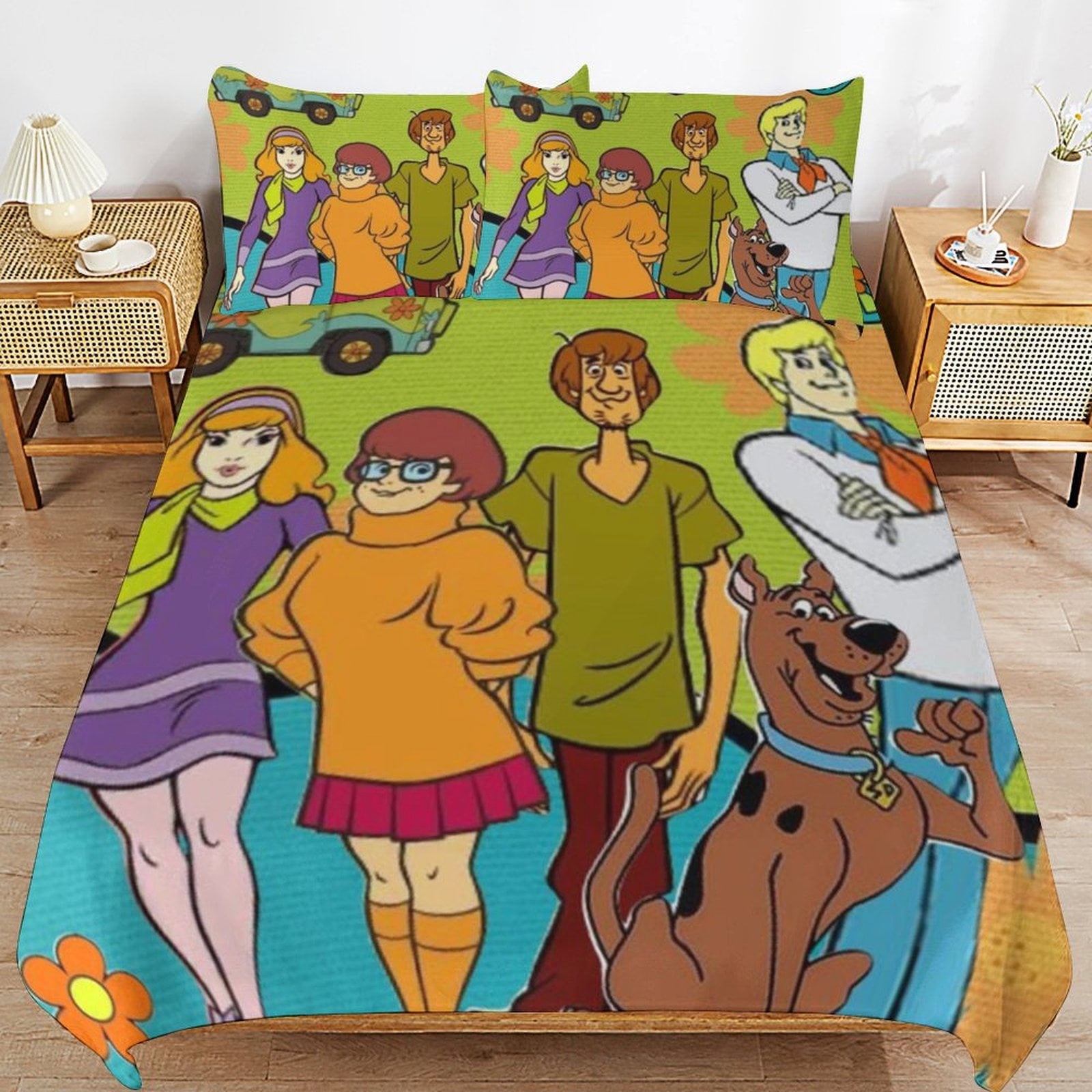 Scooby Doo Comforter Set 3 Pieces Quilt Cover Set Soft Bedding Sets for ...