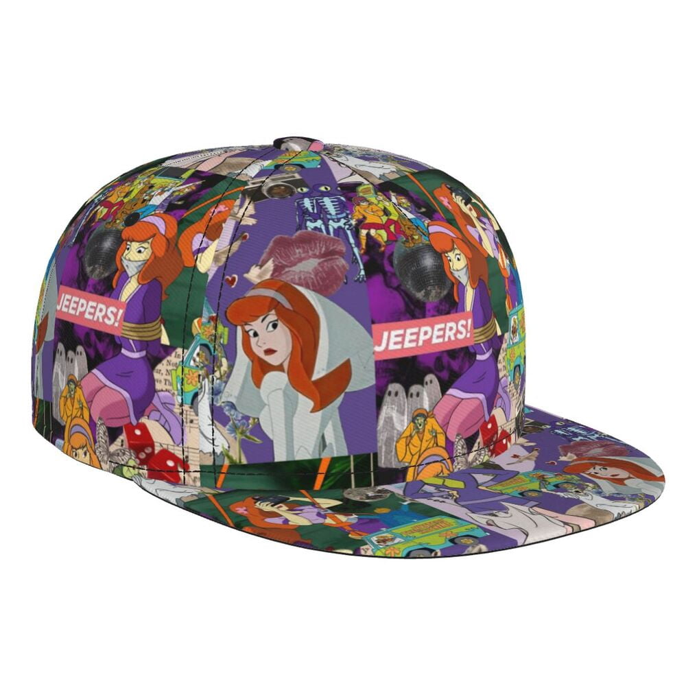 Scooby Doo Daphne Adjustable Flat Brim Baseball Cap Snapback Hat Hip ...
