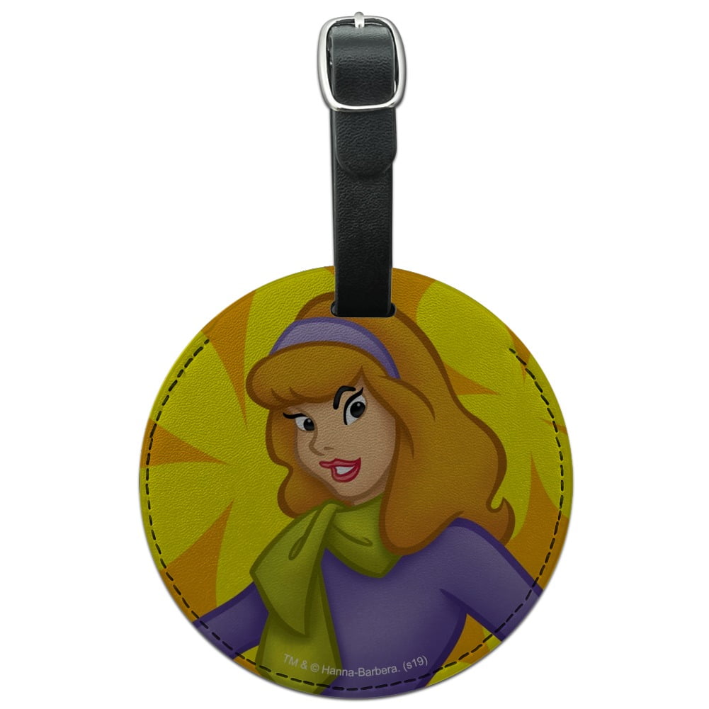 Scooby Doo Daphne Character Round Leather Luggage Card Suitcase Carry ...