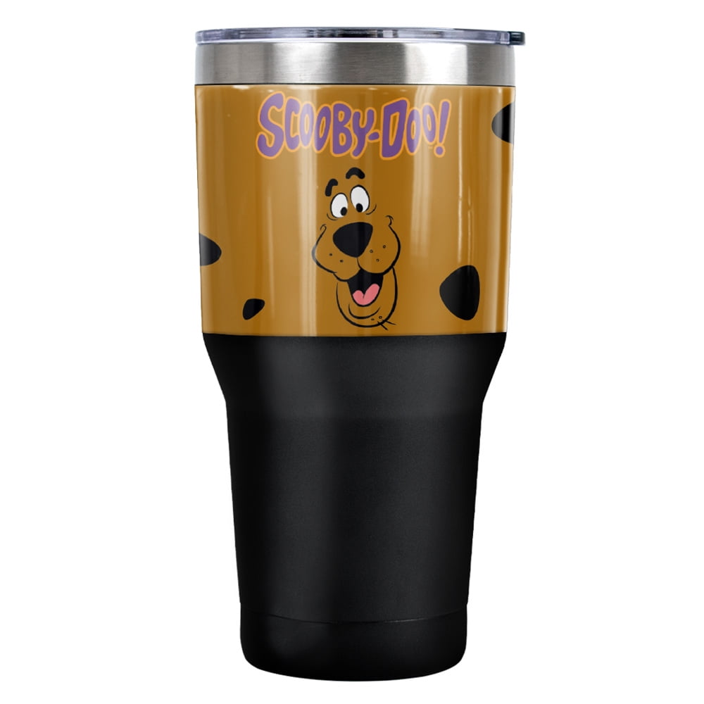Scooby Doo Face Stainless Steel Tumbler 30 oz Coffee Travel Cup, Vacuum ...