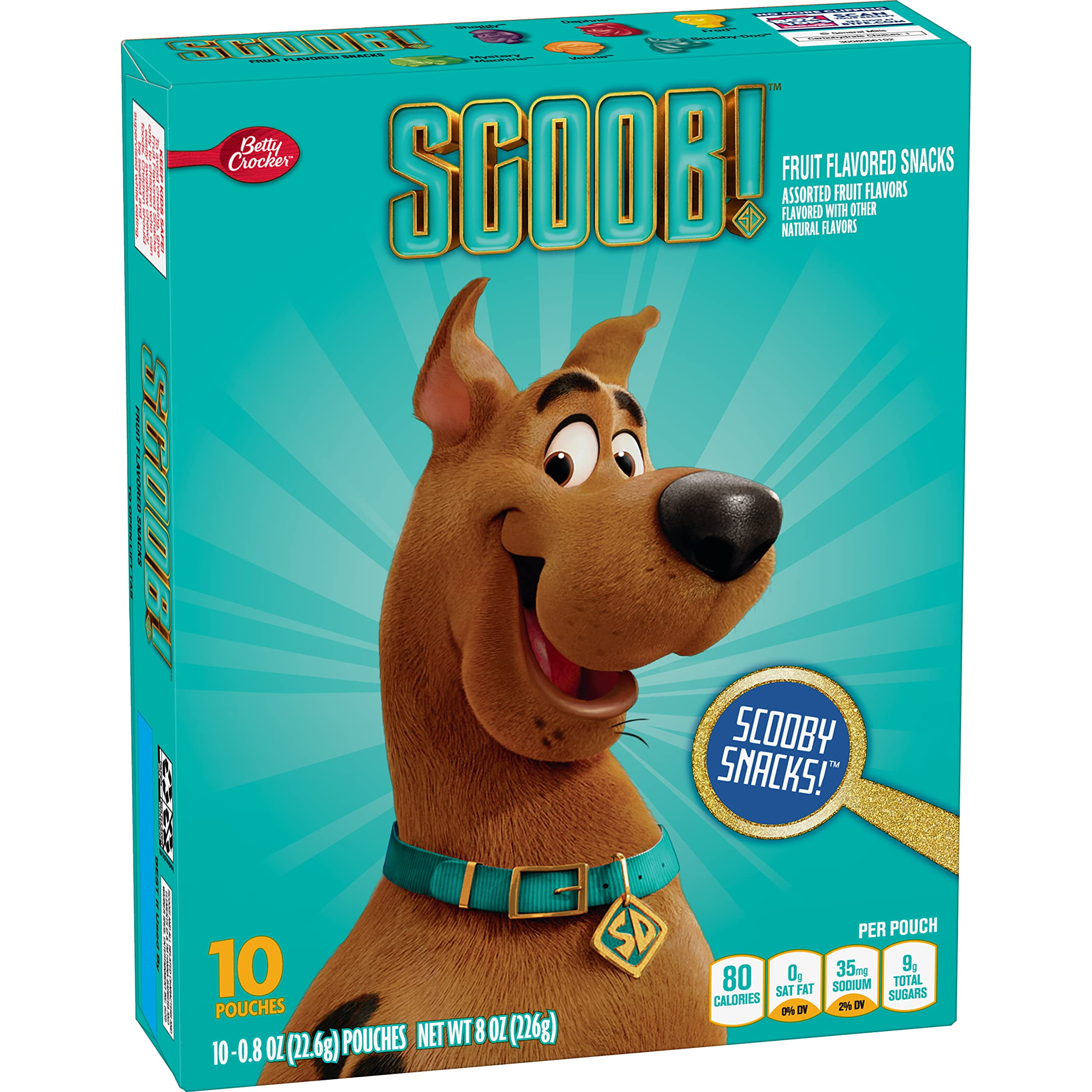 Scooby Doo Fruit Flavored Snacks Treat Pouches 10 Ct