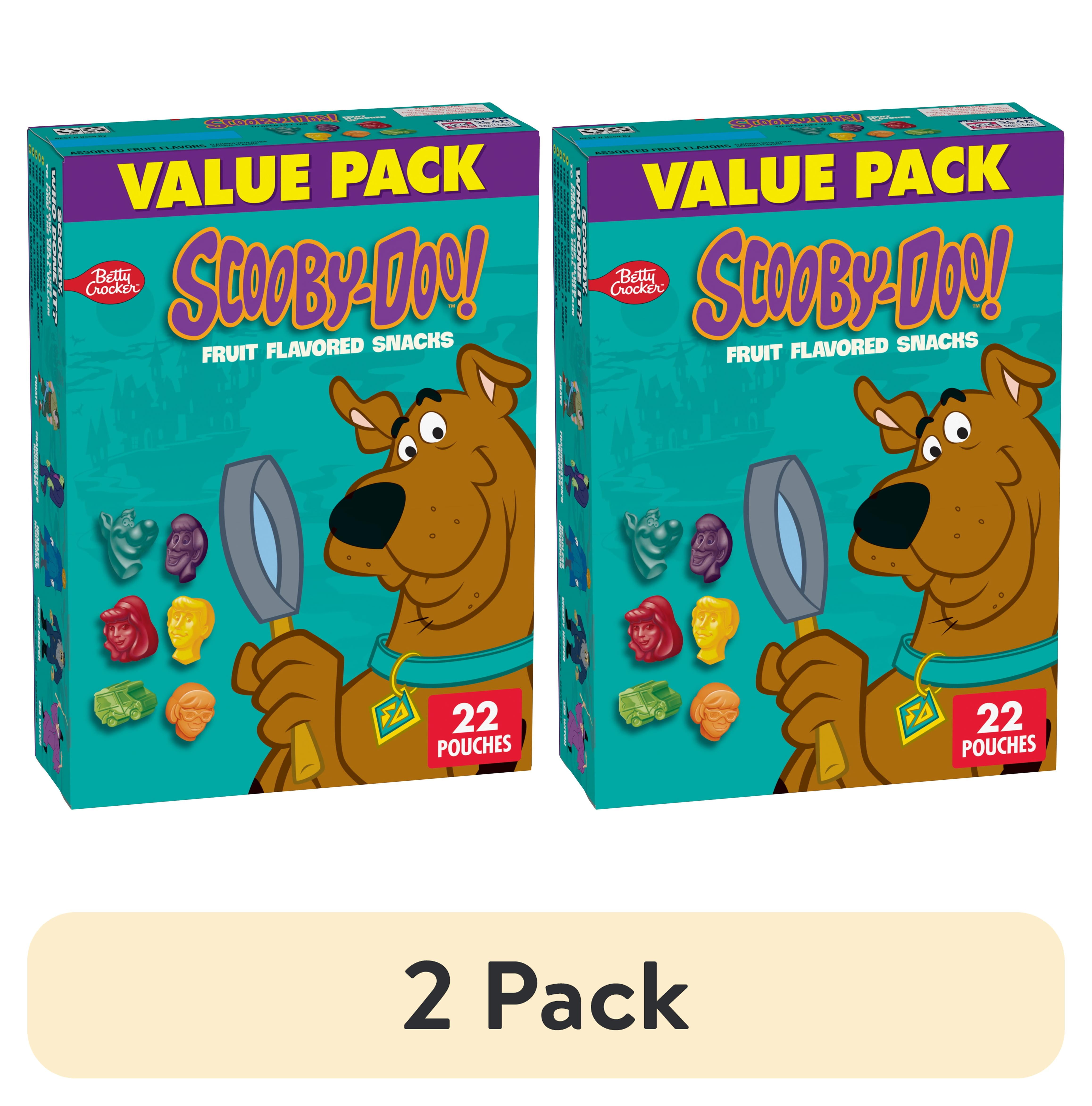 2 Pack Scooby Doo Fruit Flavored Snacks Treat Pouches Value Pack