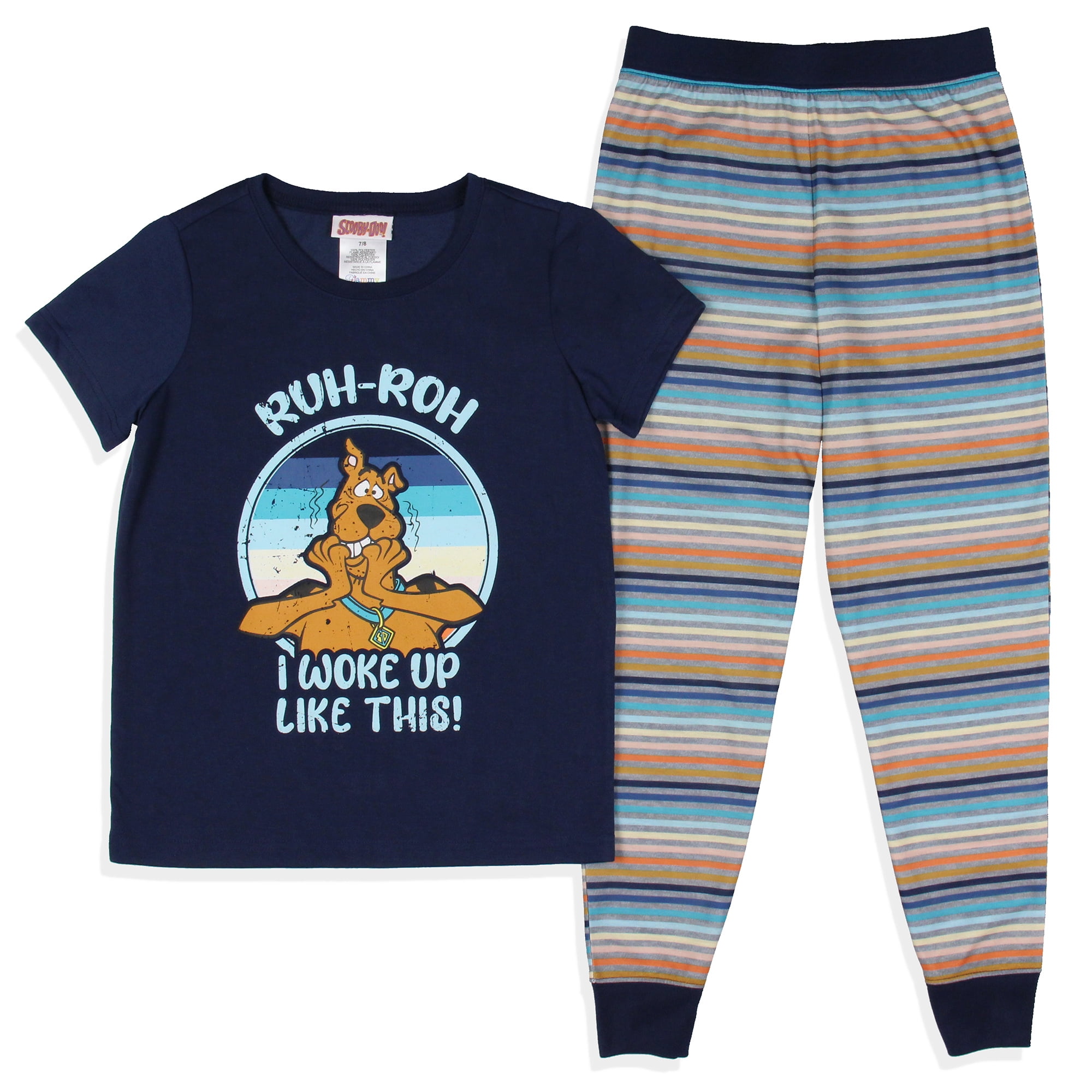 Scooby-Doo Girls' Ruh Roh I Woke Up Like This Jogger Sleep Pajama Set ...