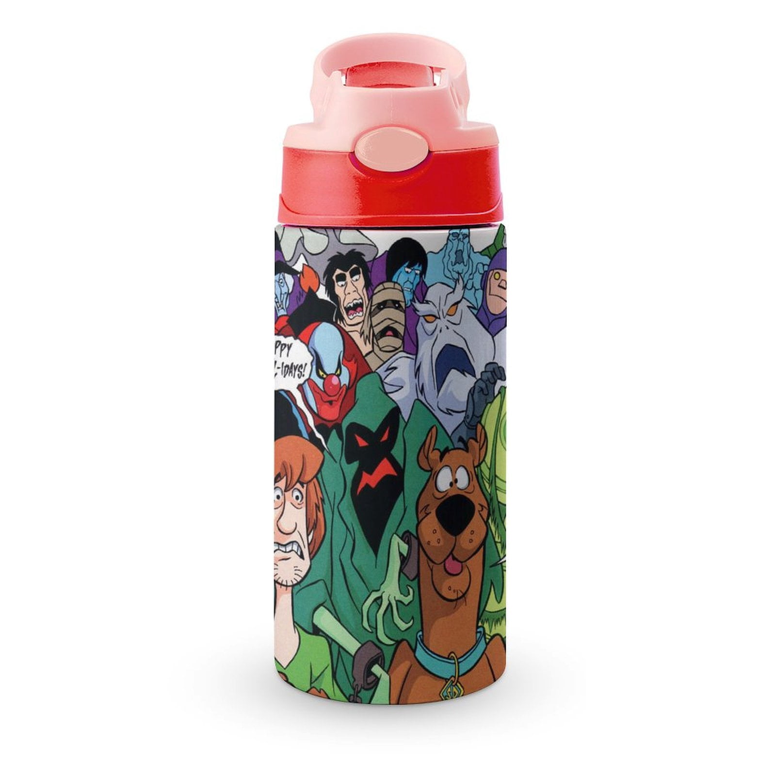 Scooby Doo Kids Water Bottle with Straw Lid Insulated Stainless Steel ...