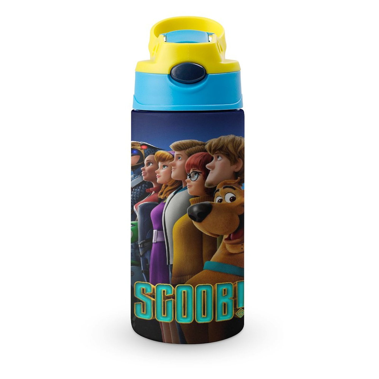 Scooby Doo Kids Water Bottle with Straw Lid Insulated Stainless Steel Reusable Tumbler for Boys ...